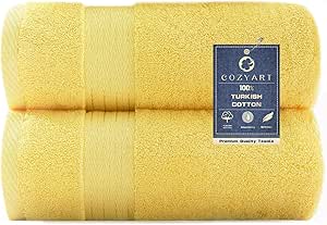 Amazon.com: COZYART Yellow Bath Towels for Bathroom 2 Pcs, 27x54 ...