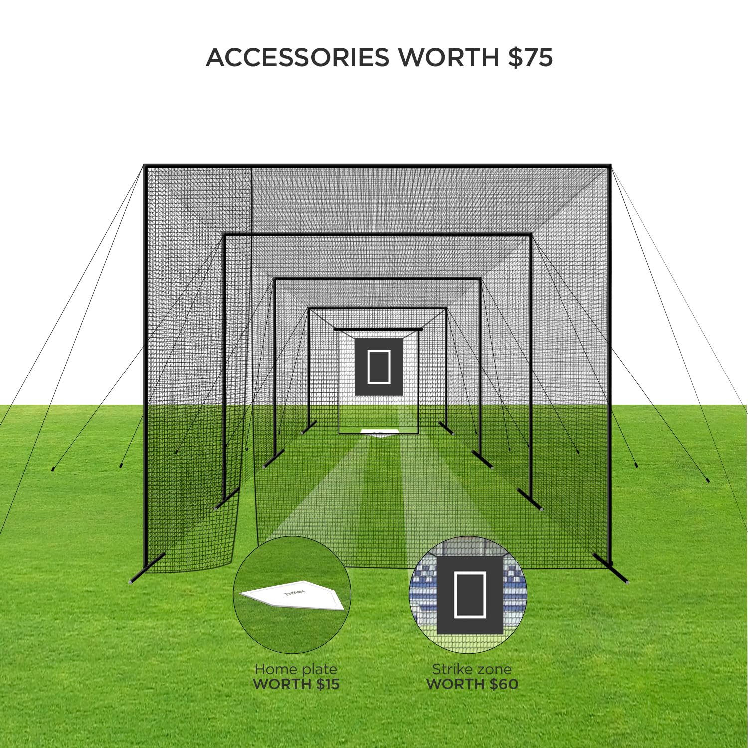 Snapklik.com : Baseball Batting Cage Net Batting Cages For Backyard ...