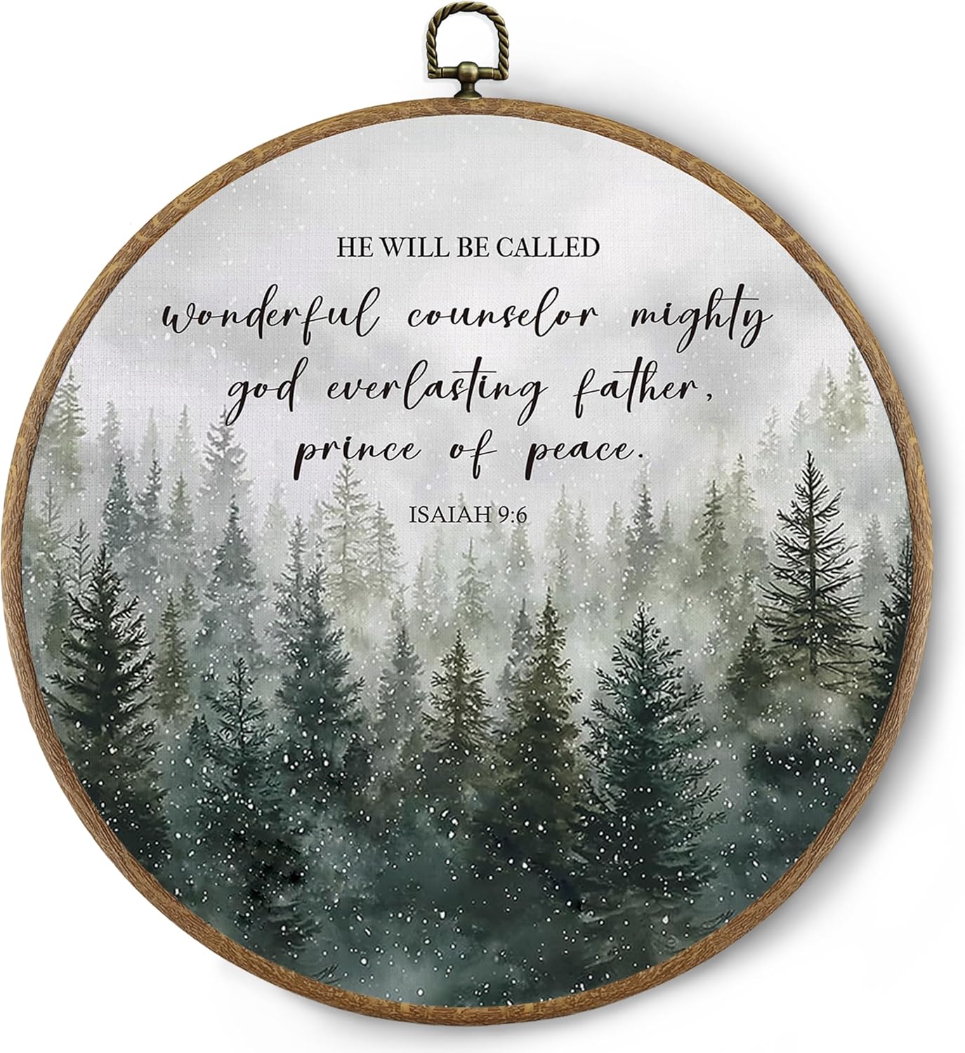 Amazon.com: BitKAM Christian Christmas Round Wall Art Decor, Religious ...