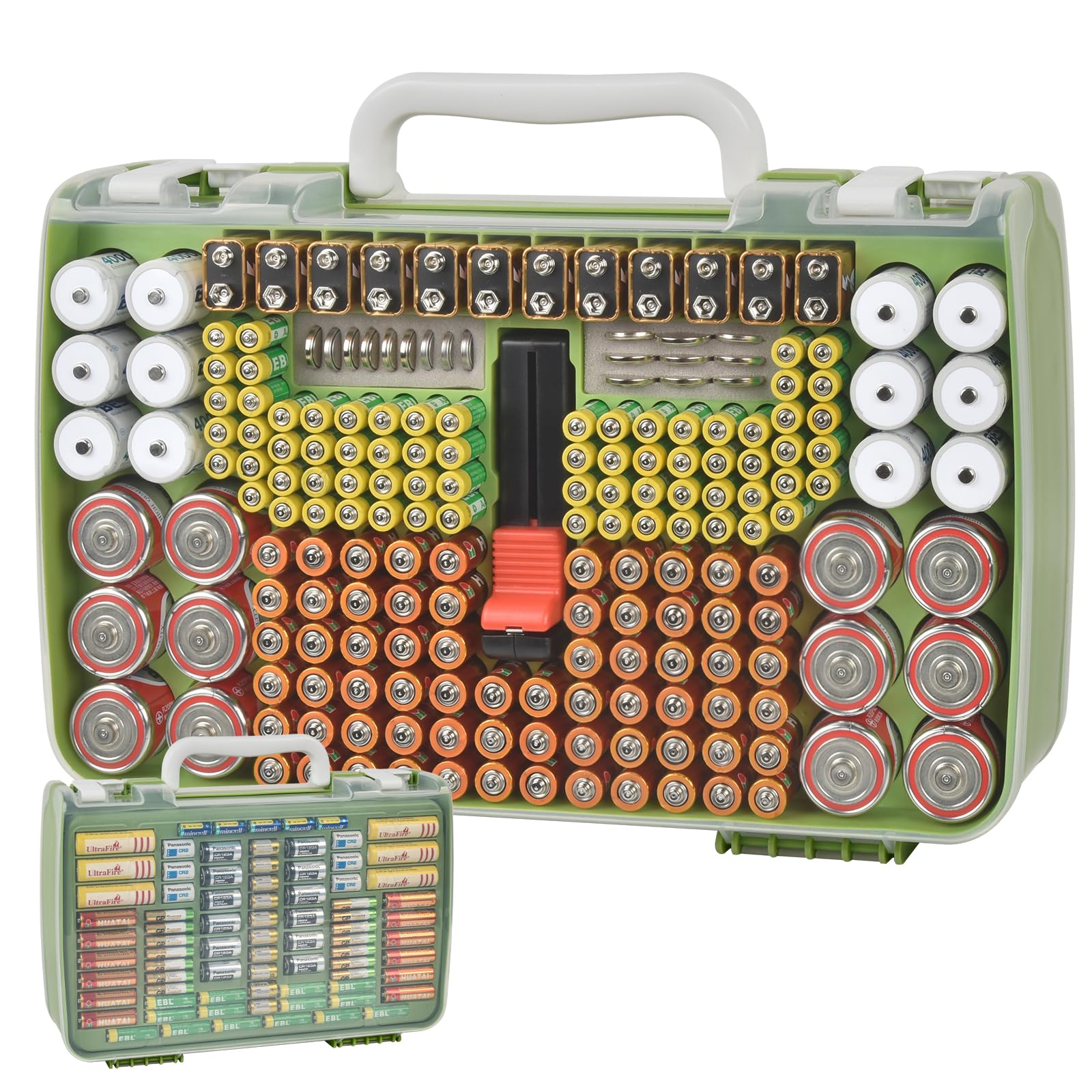 Amazon.com: Battery Organizer Storage Holder Case with Double-Sided ...