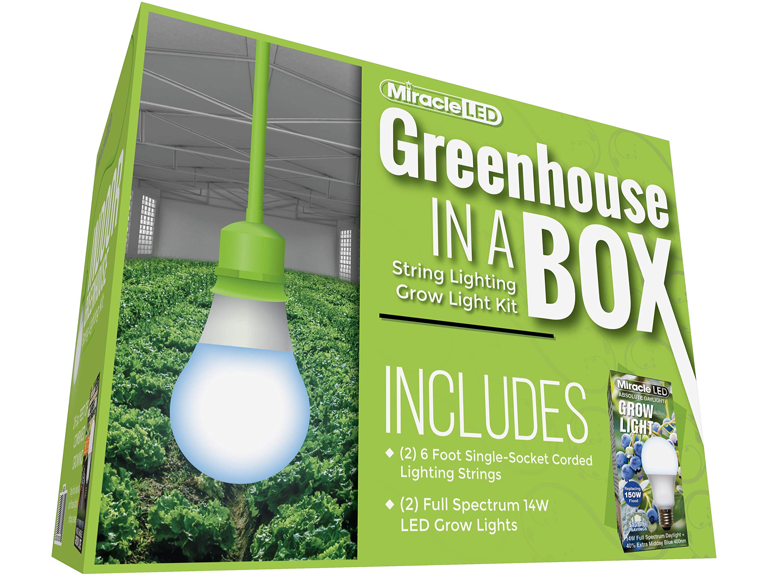 Miracle LED Greenhouse in a Box Daylight Plus Grow Kit for Indoor ...