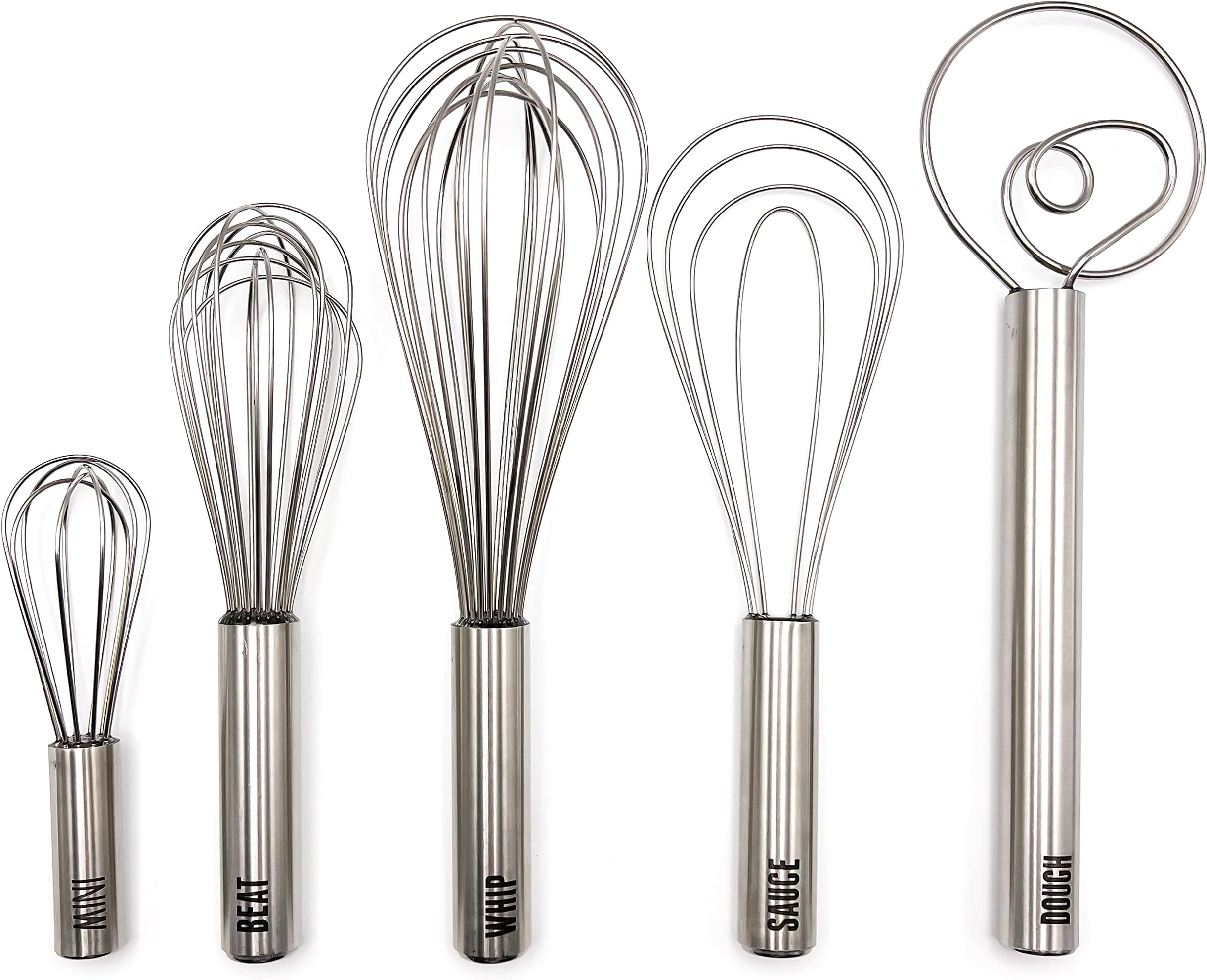 Amazon.com: ForTomorrow Stainless Steel Whisk Set - 8"+10"+12" Thin ...