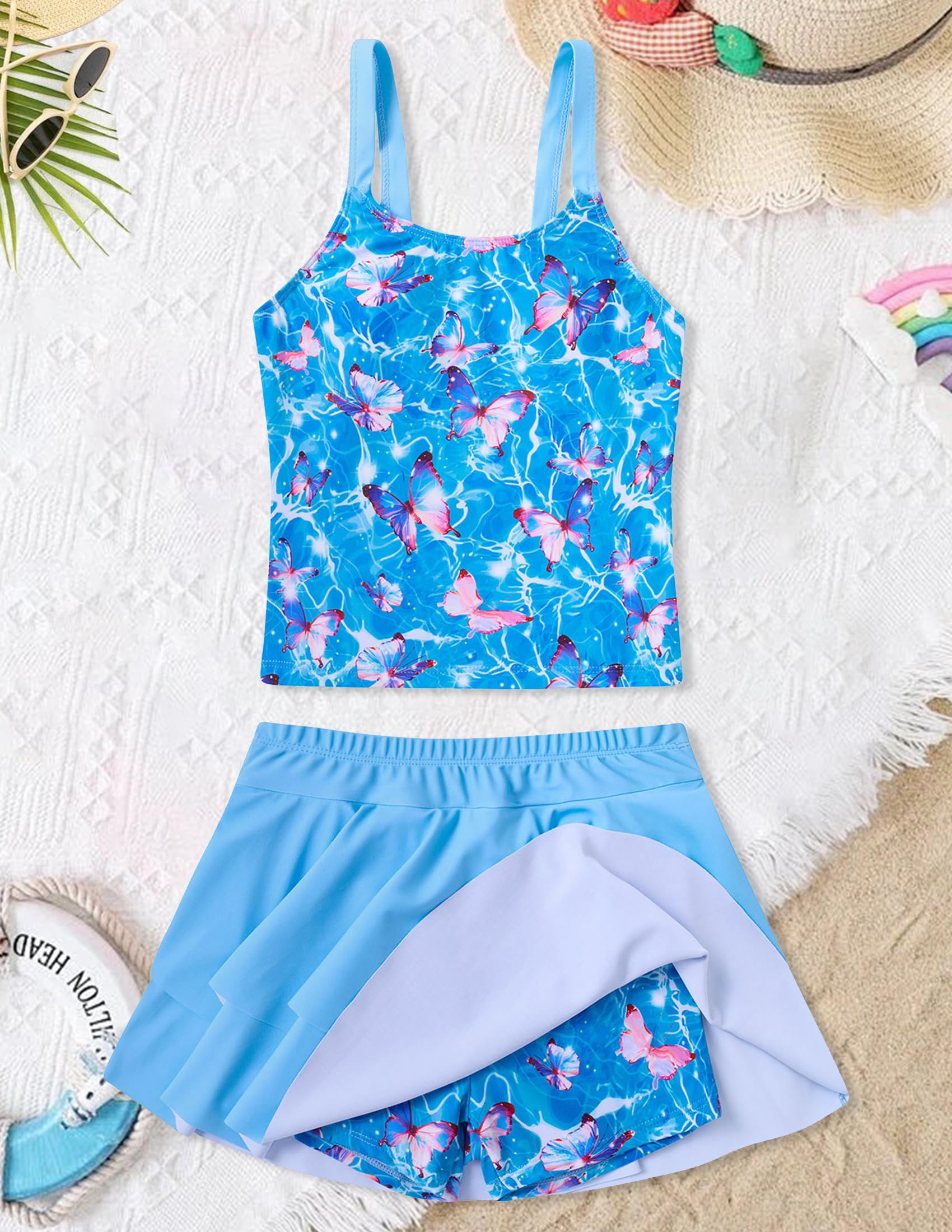 Snapklik.com : ALISISTER Girls Tankini Swimsuit Size 7-8 Bathing Suit ...