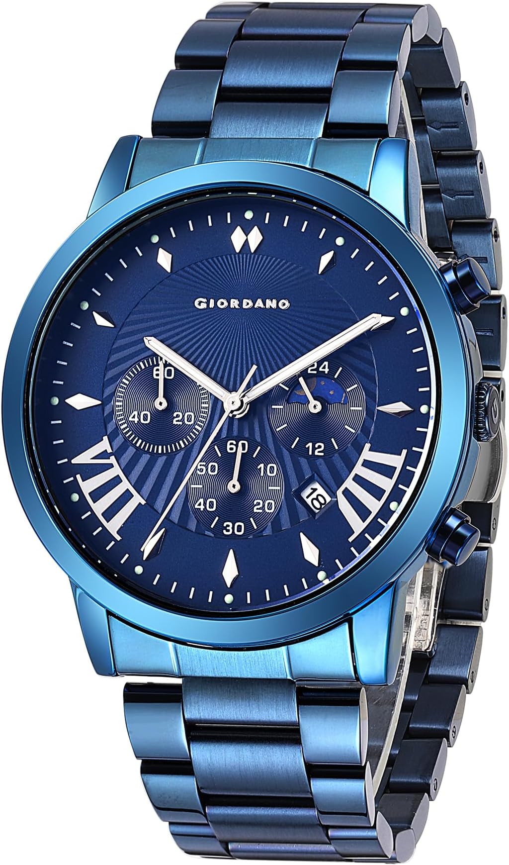 Giordano Analog Casual Wrist Watch for Men Mesh Metal Strap Round Dial ...