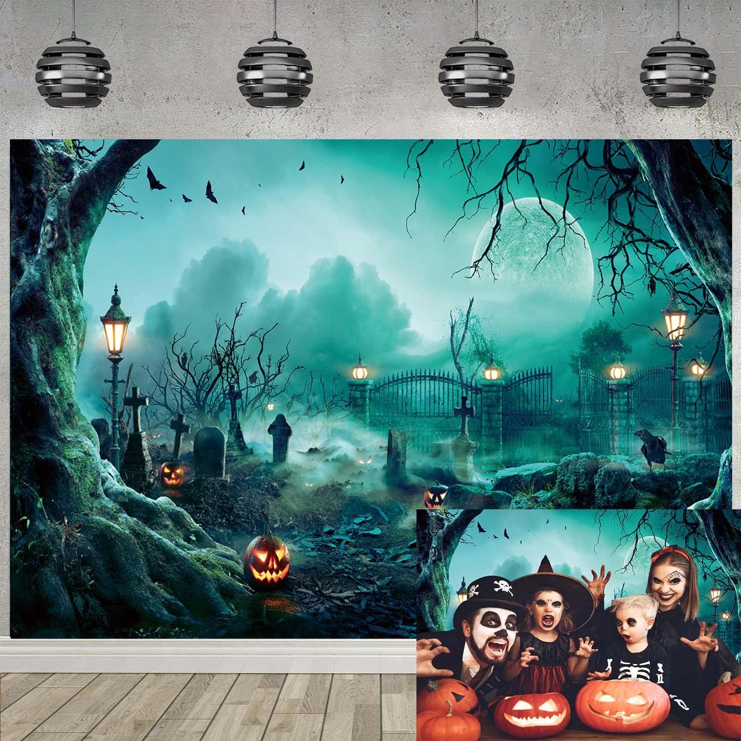 Avezano Halloween Eve Horror Circus Backdrop Evil Creepy Carnival Party Scary Background ...