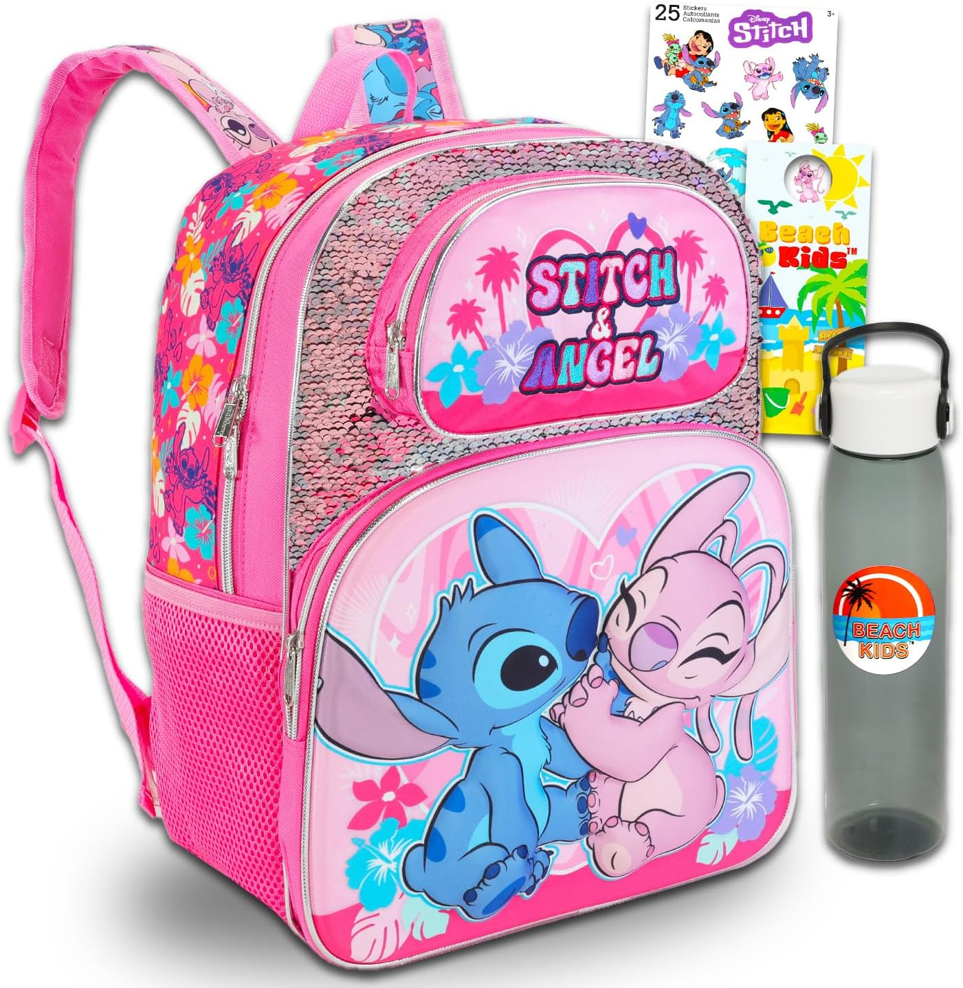 Amazon.com | Disney Stitch and Angel Backpack for Girls Set - Bundle ...