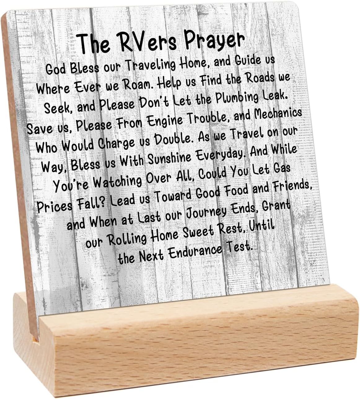 Amazon.com: Camping Decor Funny Camping Sign Rustic The RVers Prayer ...
