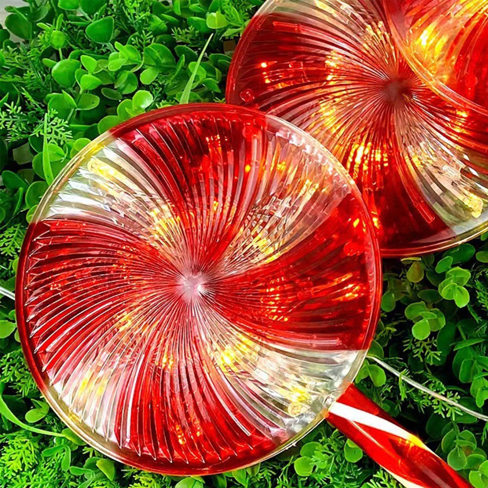 Lollipop Lighted Pathway Lights 4 Pcs Lollipop Christmas Pathway