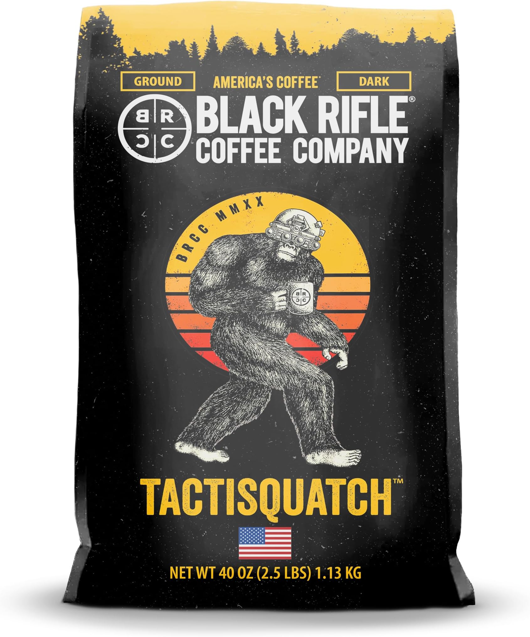 Amazon.com : Black Rifle Coffee Company Tactisquatch Dark Roast Ground ...