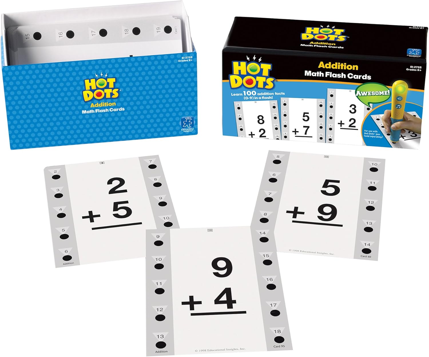 Amazon.com: Educational Insights Hot Dots Math Flash Cards- Addition ...