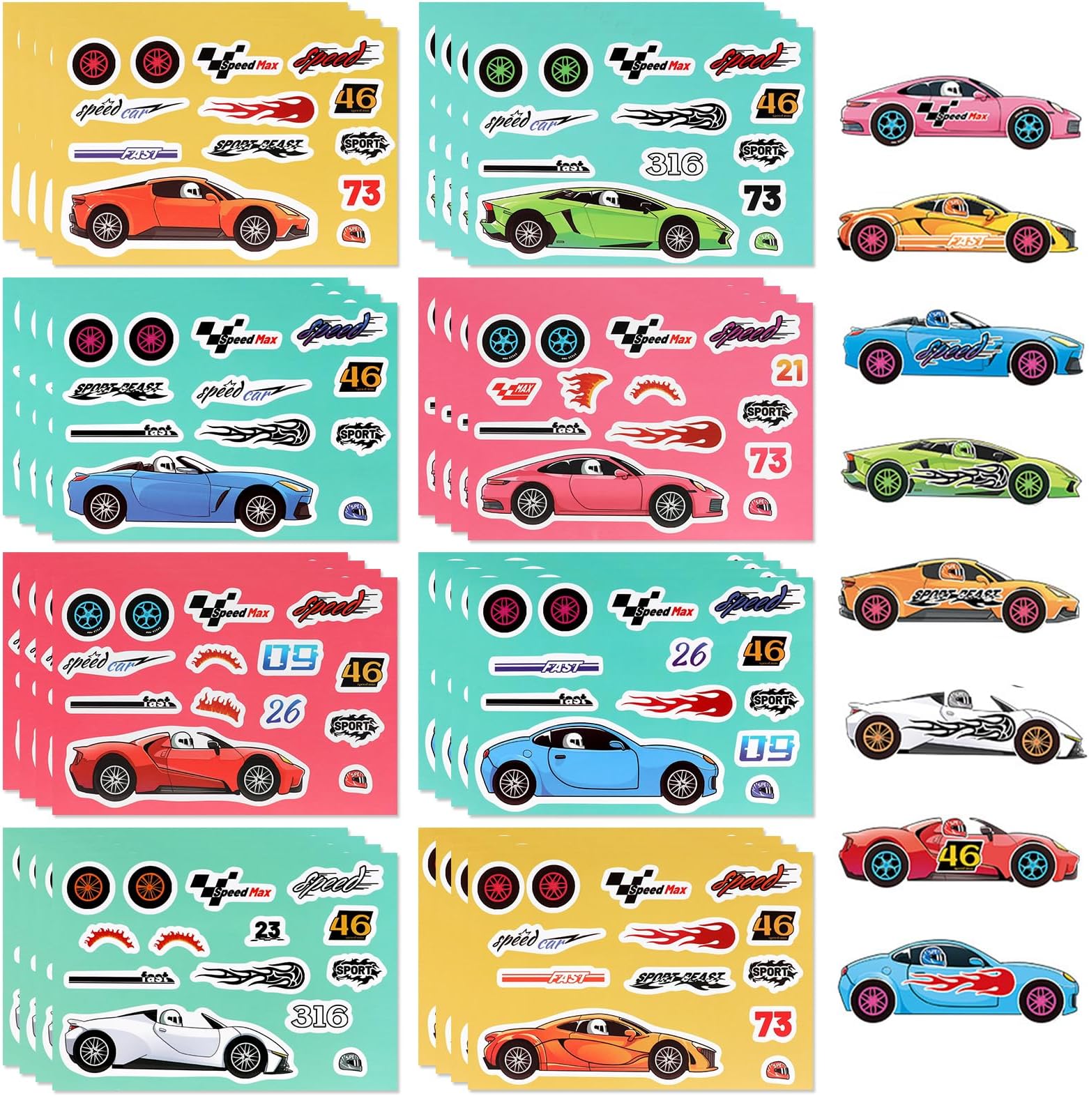 Amazon.com: FUN LITTLE TOYS 36 PCS Make a Face Sticker Kids Christmas ...