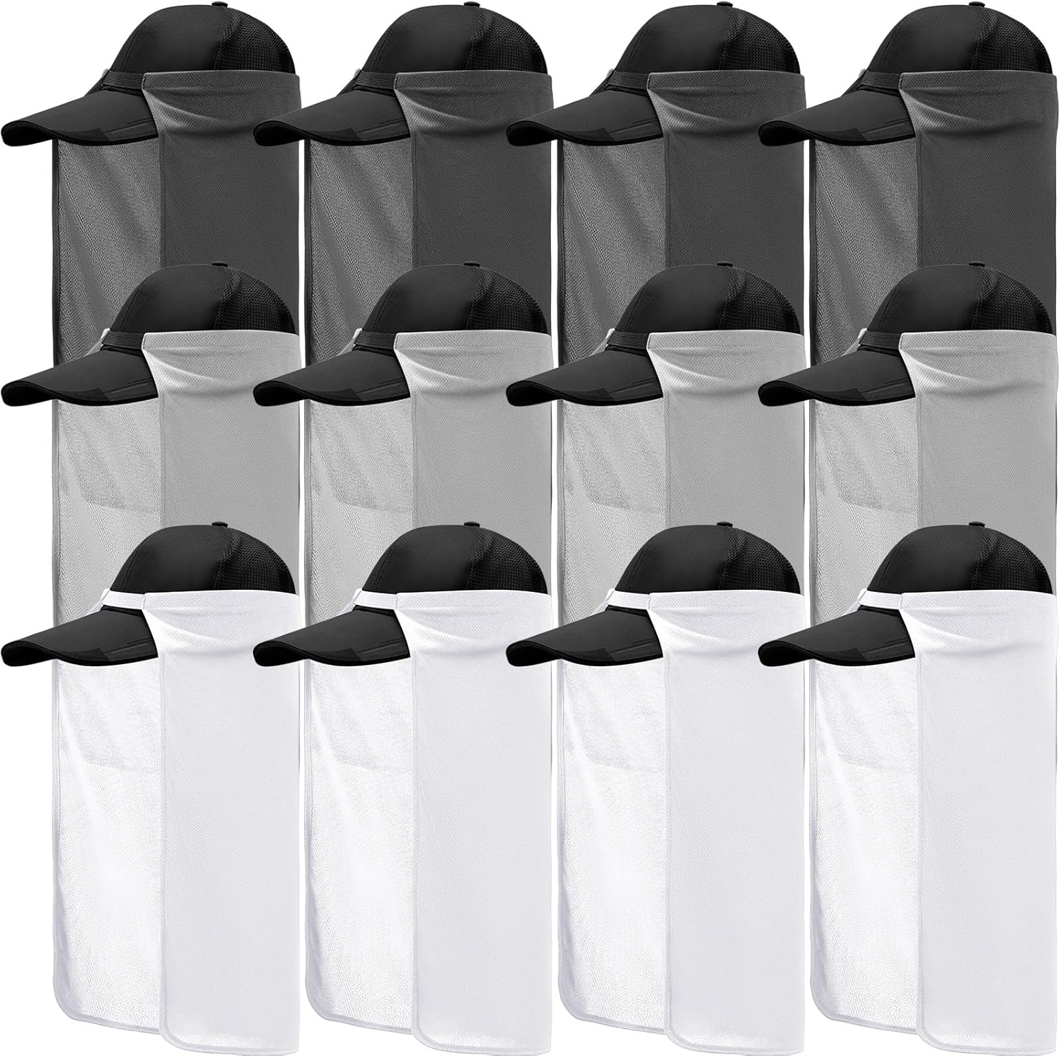 Tarpop 12 Pcs Large UV Neck Sun Protector Hat Drape Neck Protector ...