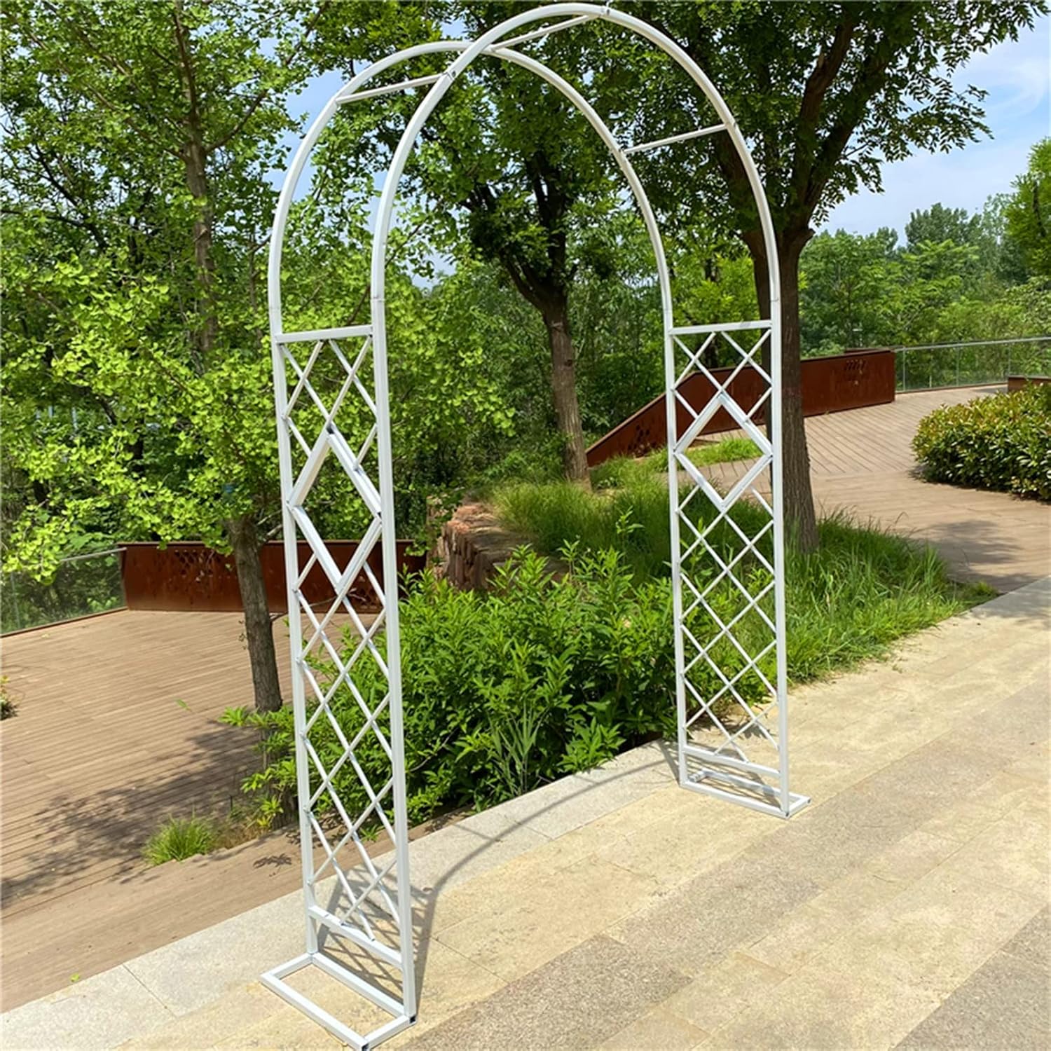 Amazon.com : Metal Garden Arbor Arch, Rose Arch, Garden Arbor, Heavy ...