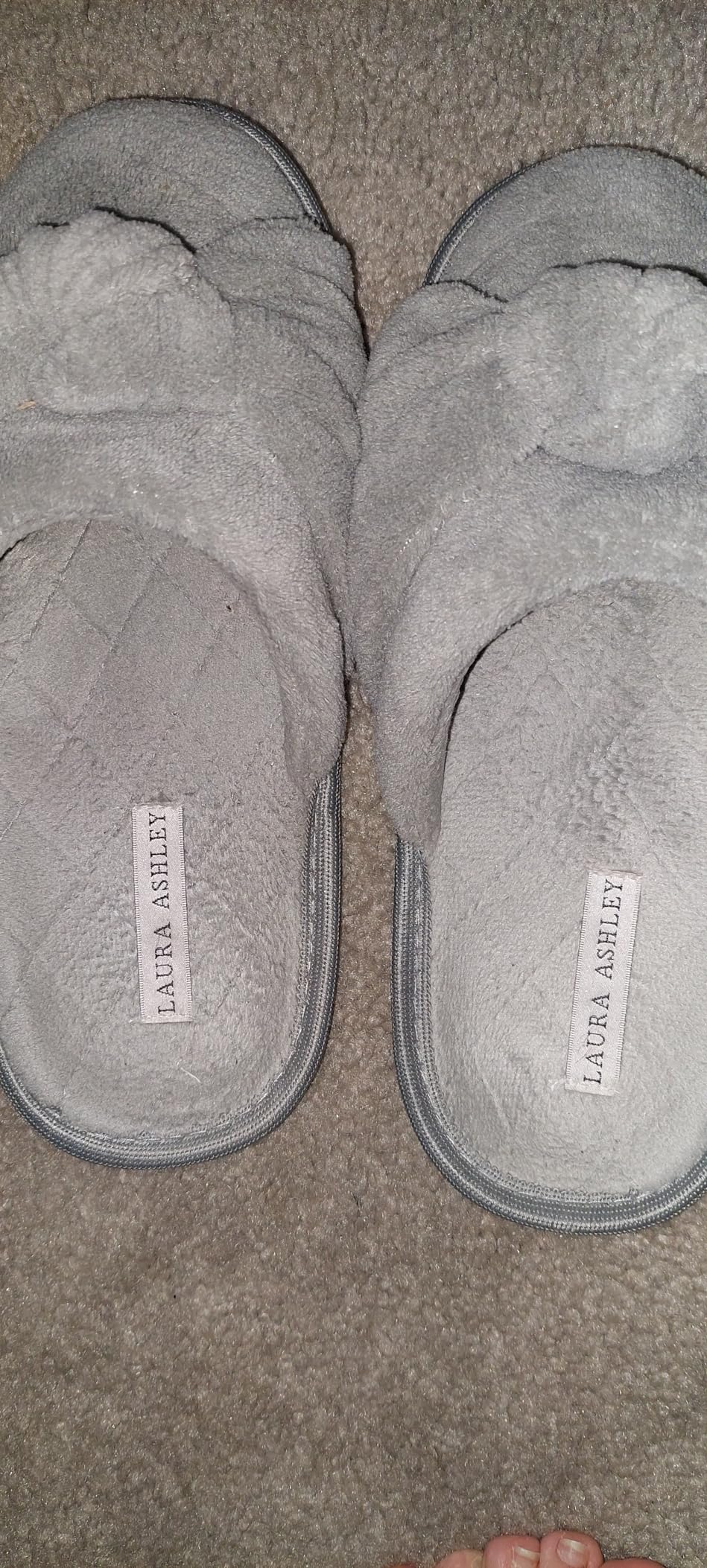 Amazon.com | Laura Ashley Soft Terry Knot Scuff Slippers for Women ...