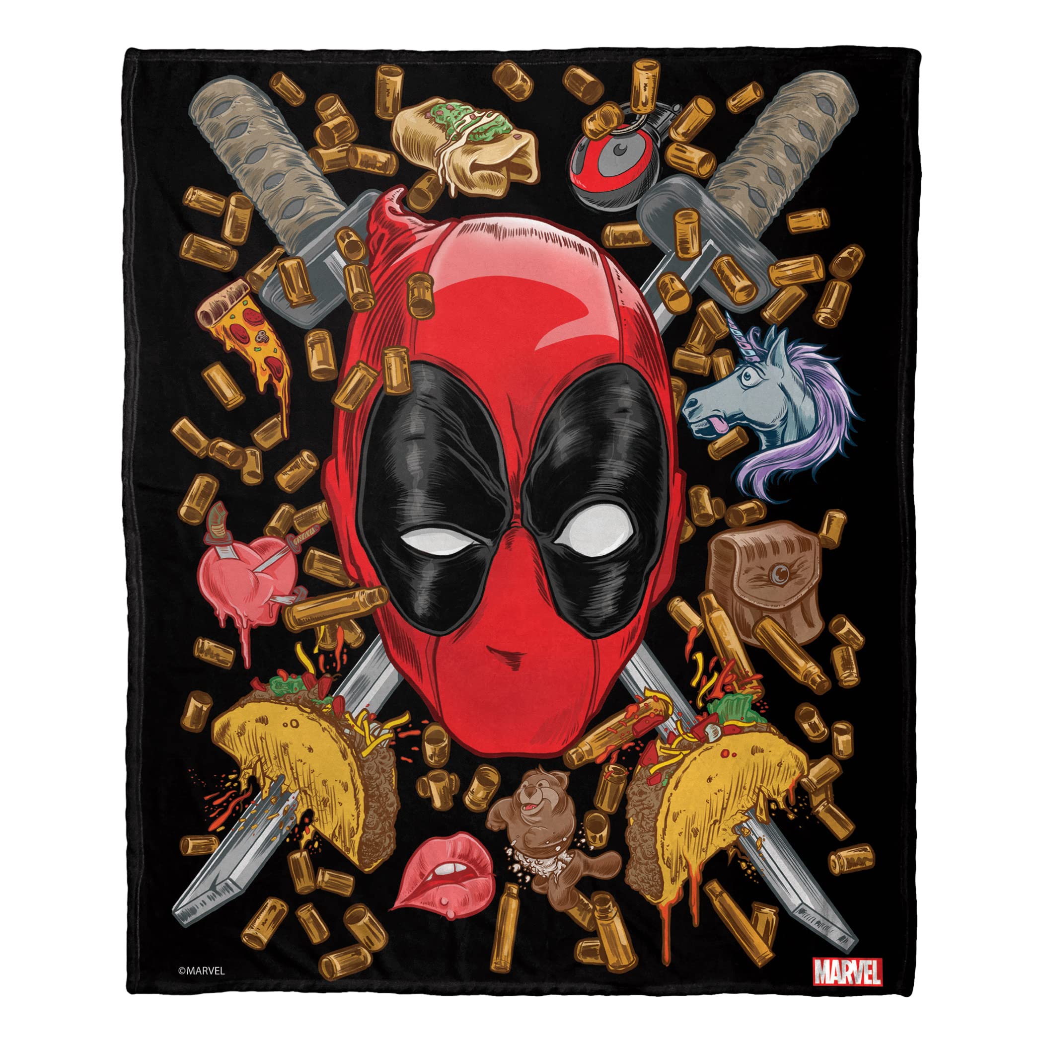 Amazon.com: Northwest Deadpool Silk Touch Throw Blanket, 50" x 60 ...