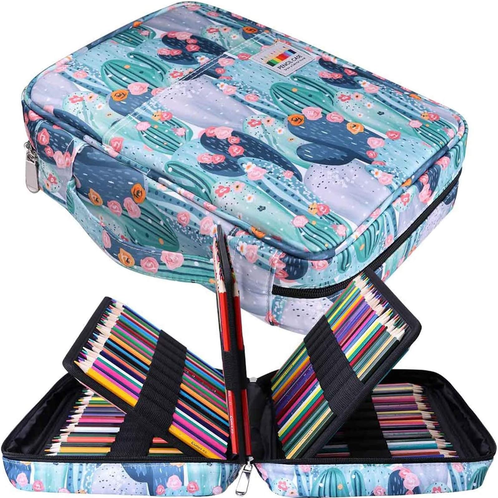 BSTKEY PU Pencil Case Students Pen Wrap for Colored Pencils - Large ...