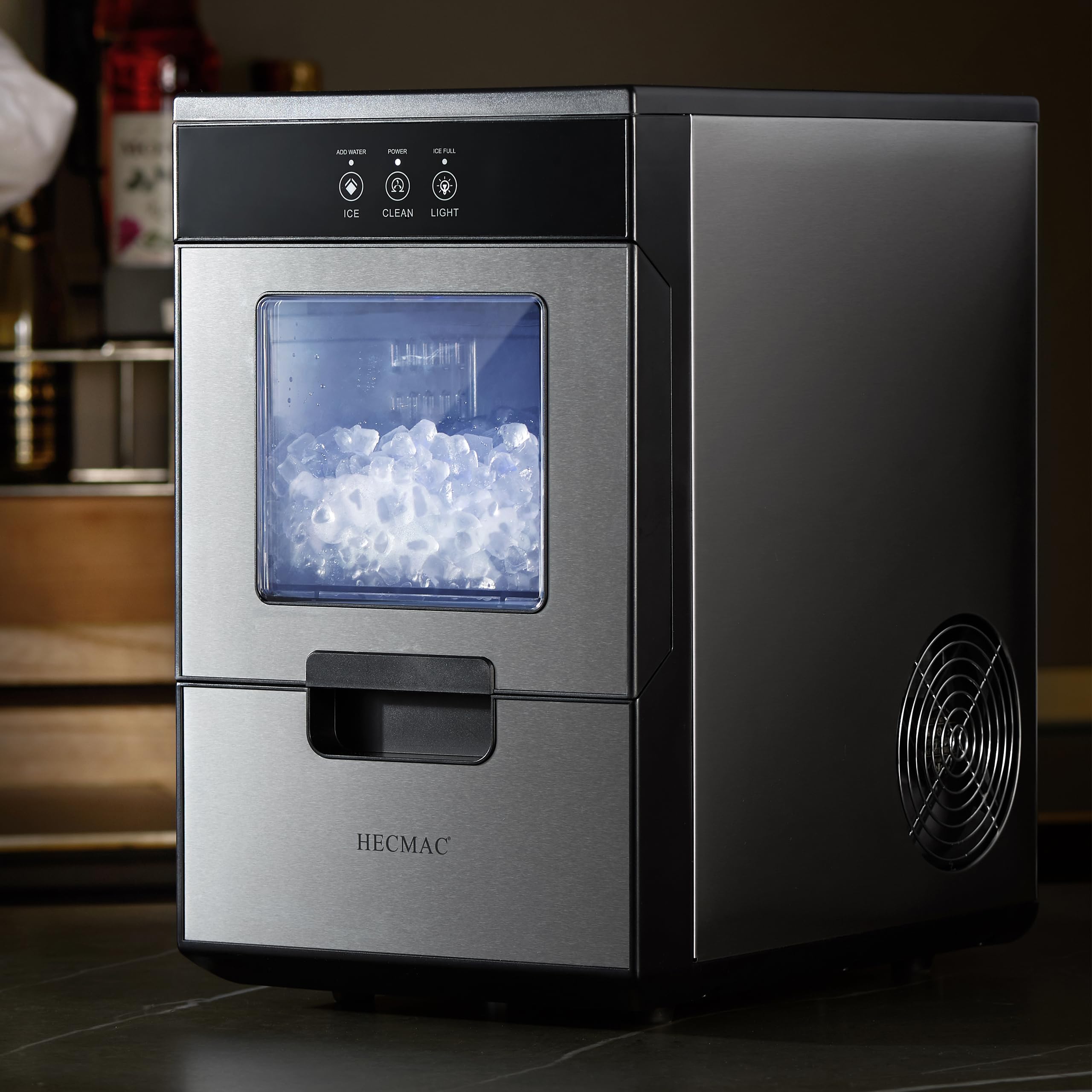 Amazon.com: HECMAC Countertop Nugget Ice Maker, 44 lbs/Day Chewable ...