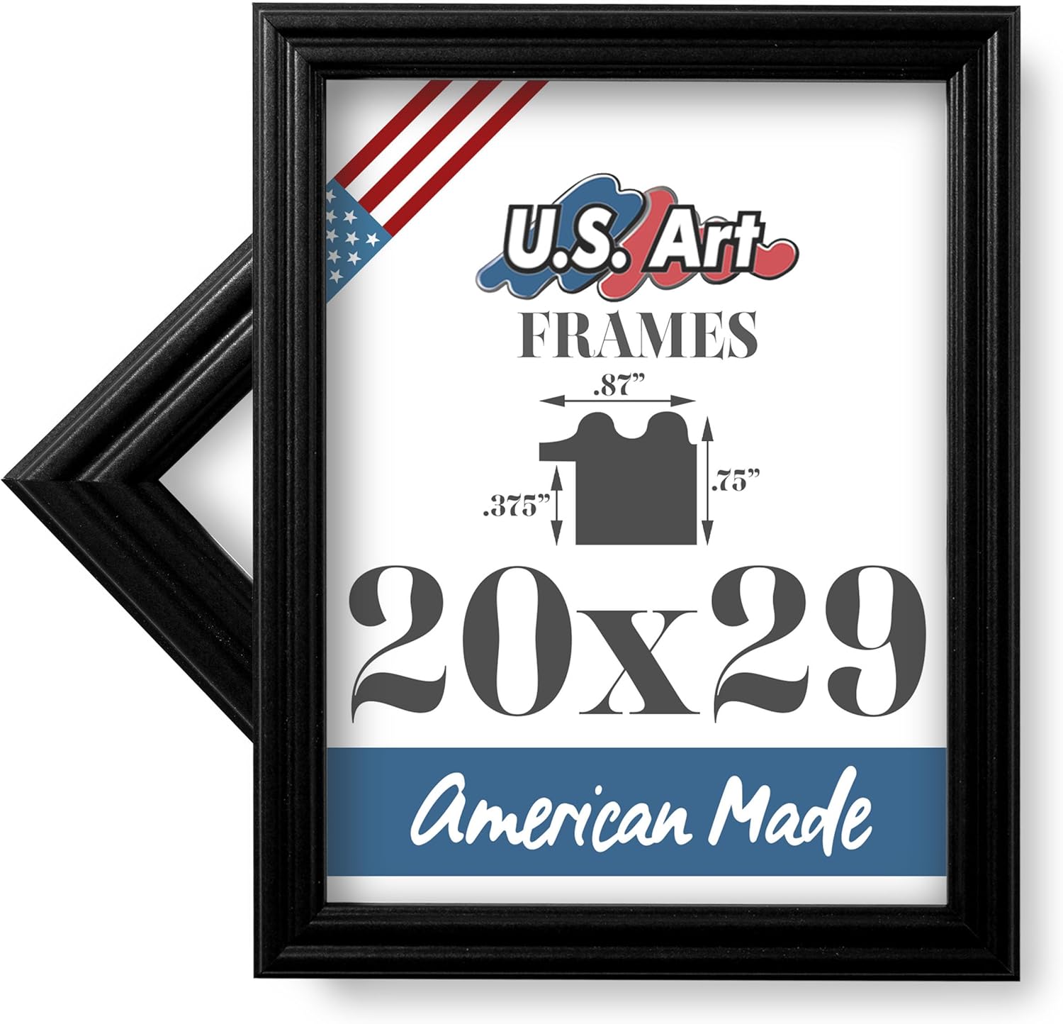 Amazon.com - US Art 20x29 Black .75 in Wooden Photo Picture Poster ...