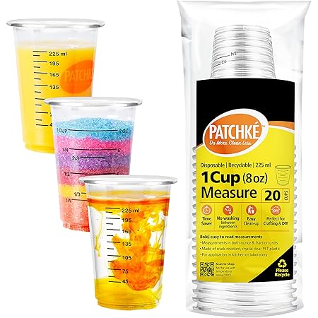 Amazon.com: Clever Measure Disposable Mixing Cups Pack of 25 8oz ...