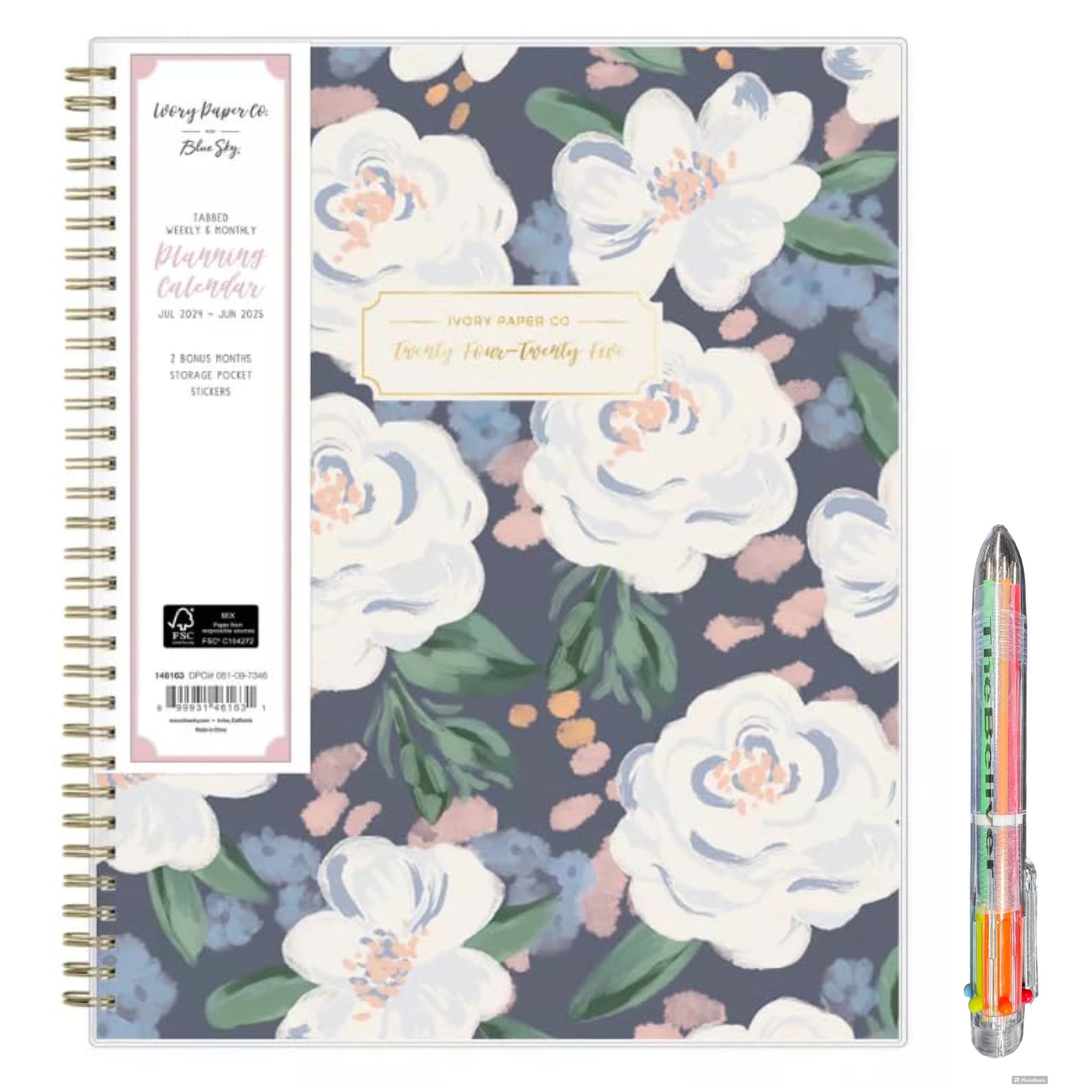 Amazon.com : Ivory Paper Co July Academic 2024 - June 2025 Planner with ...