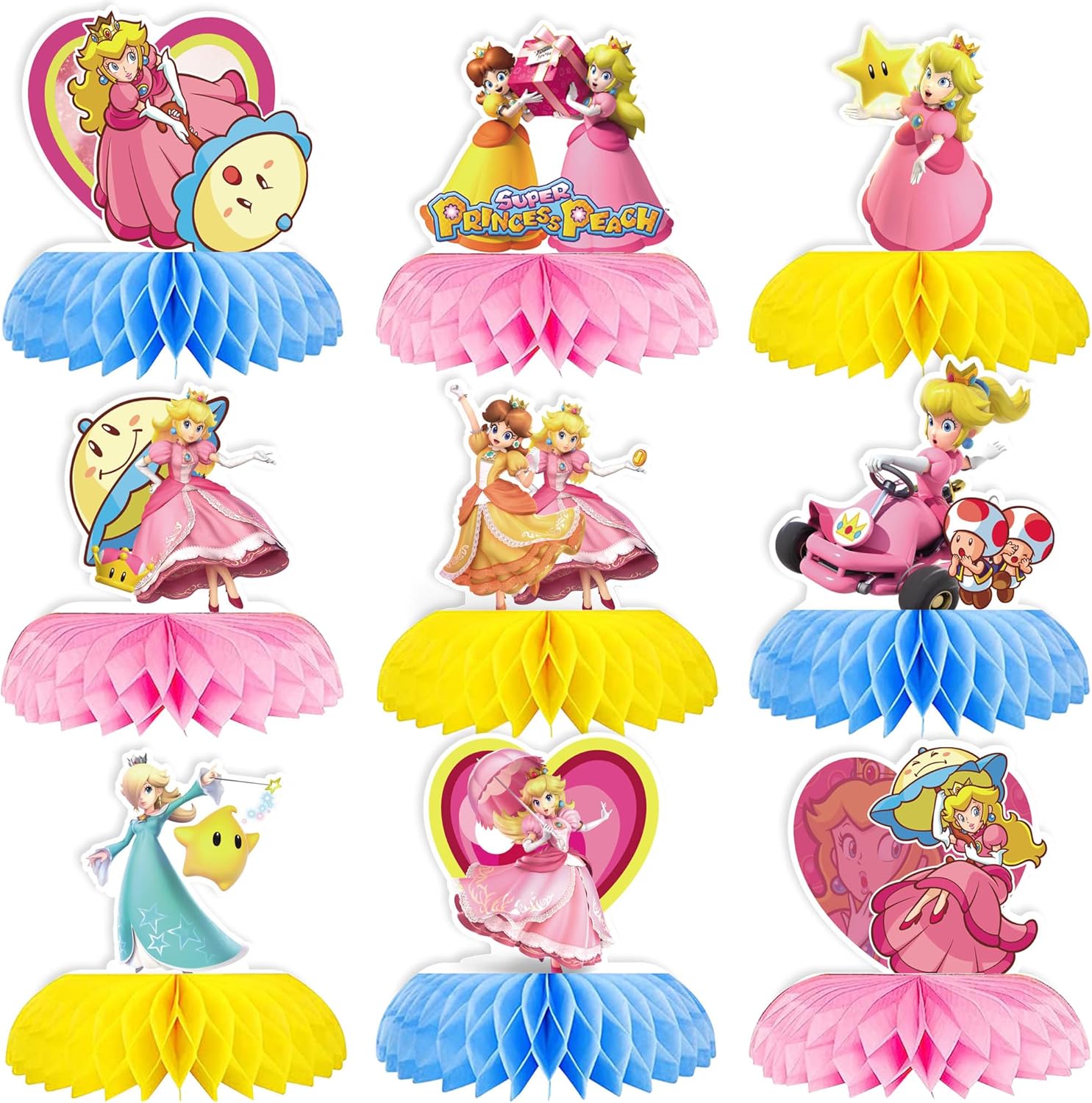 Amazon.com: Princess Peach Party Supplies, 9pcs Princess Peach ...