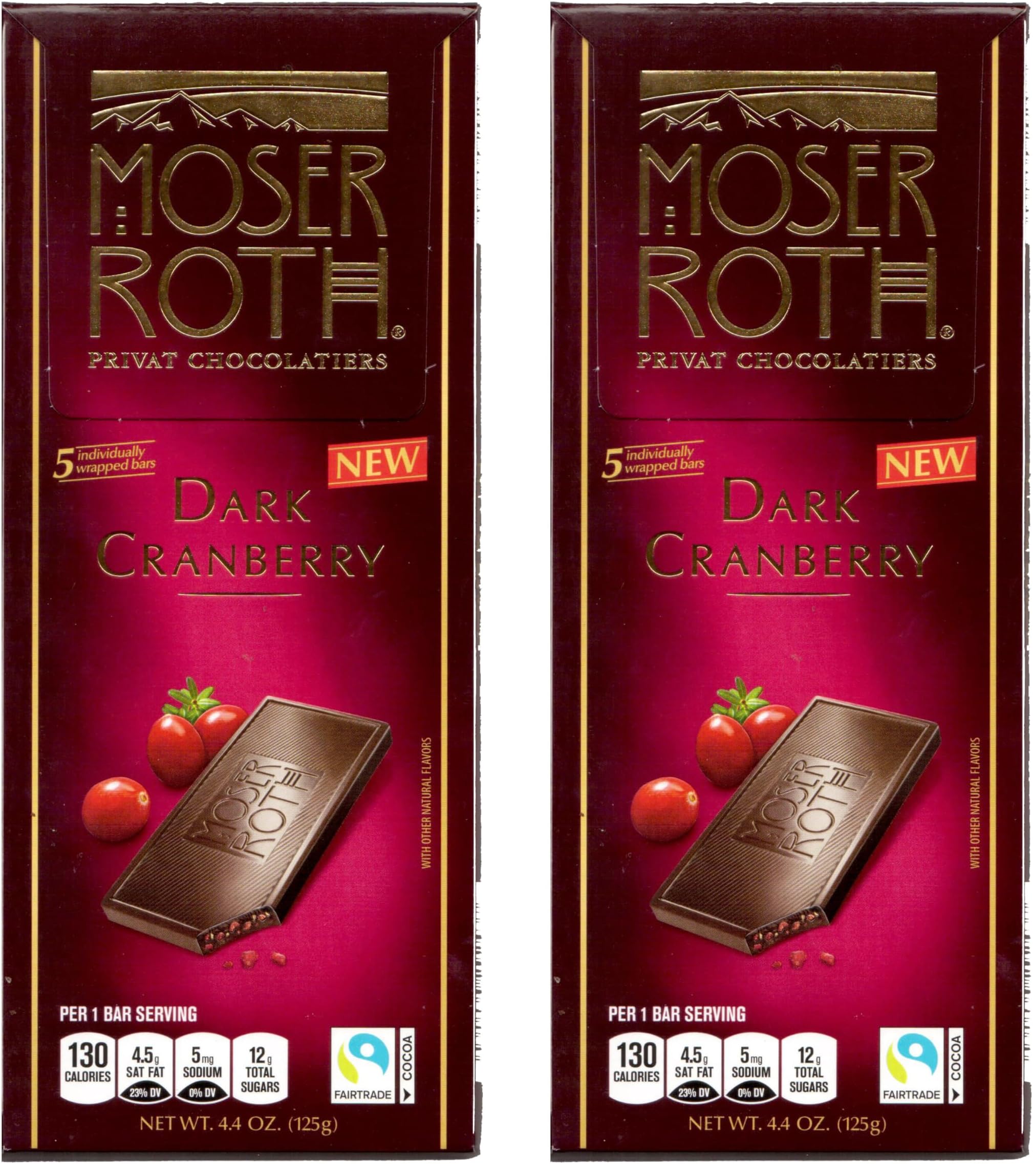 Amazon.com : Roth Moser Dark Cranberry German European Chocolate Bar (2 ...