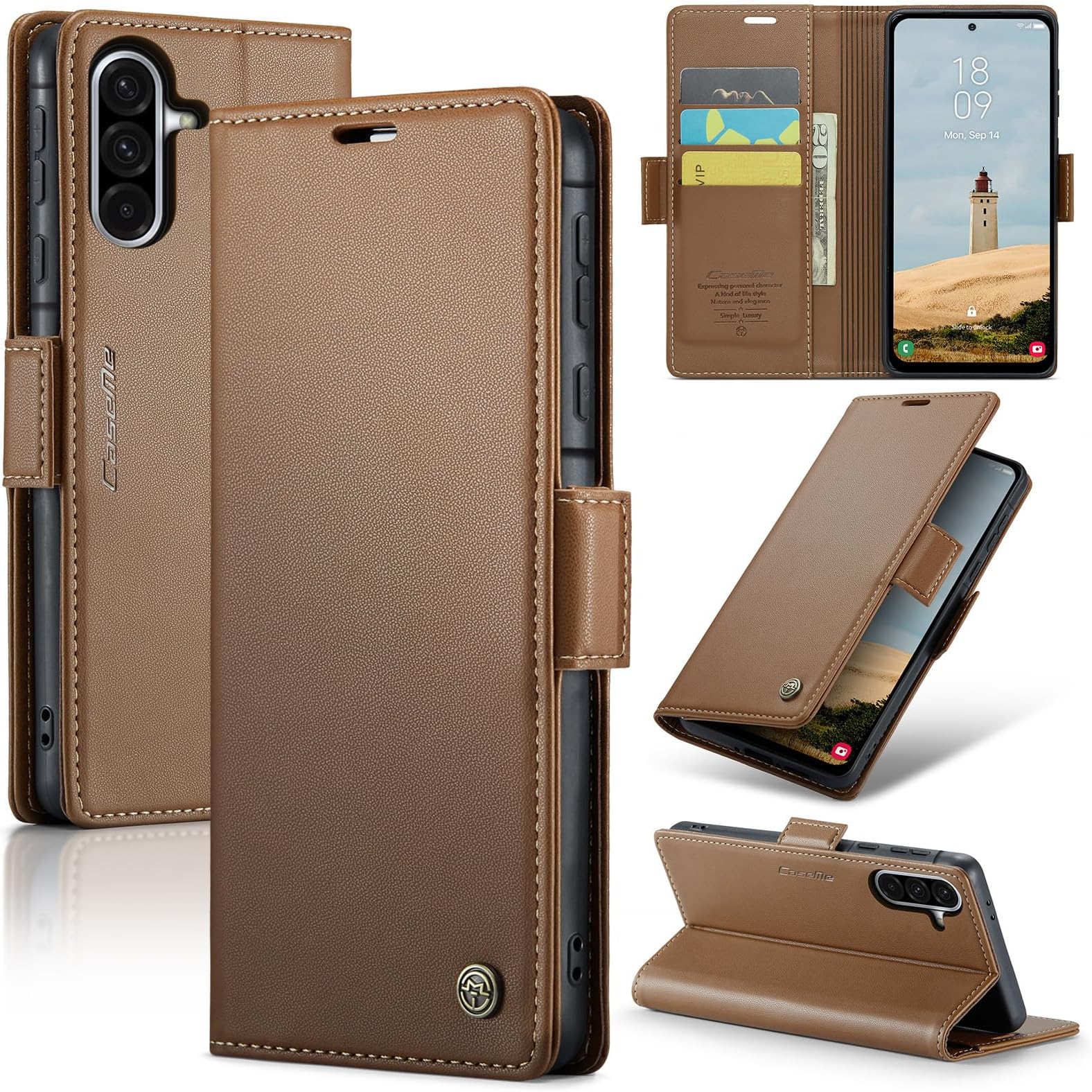 For Samsung Galaxy A56 5g Case Premium Pu Leather Wallet | Desertcart INDIA