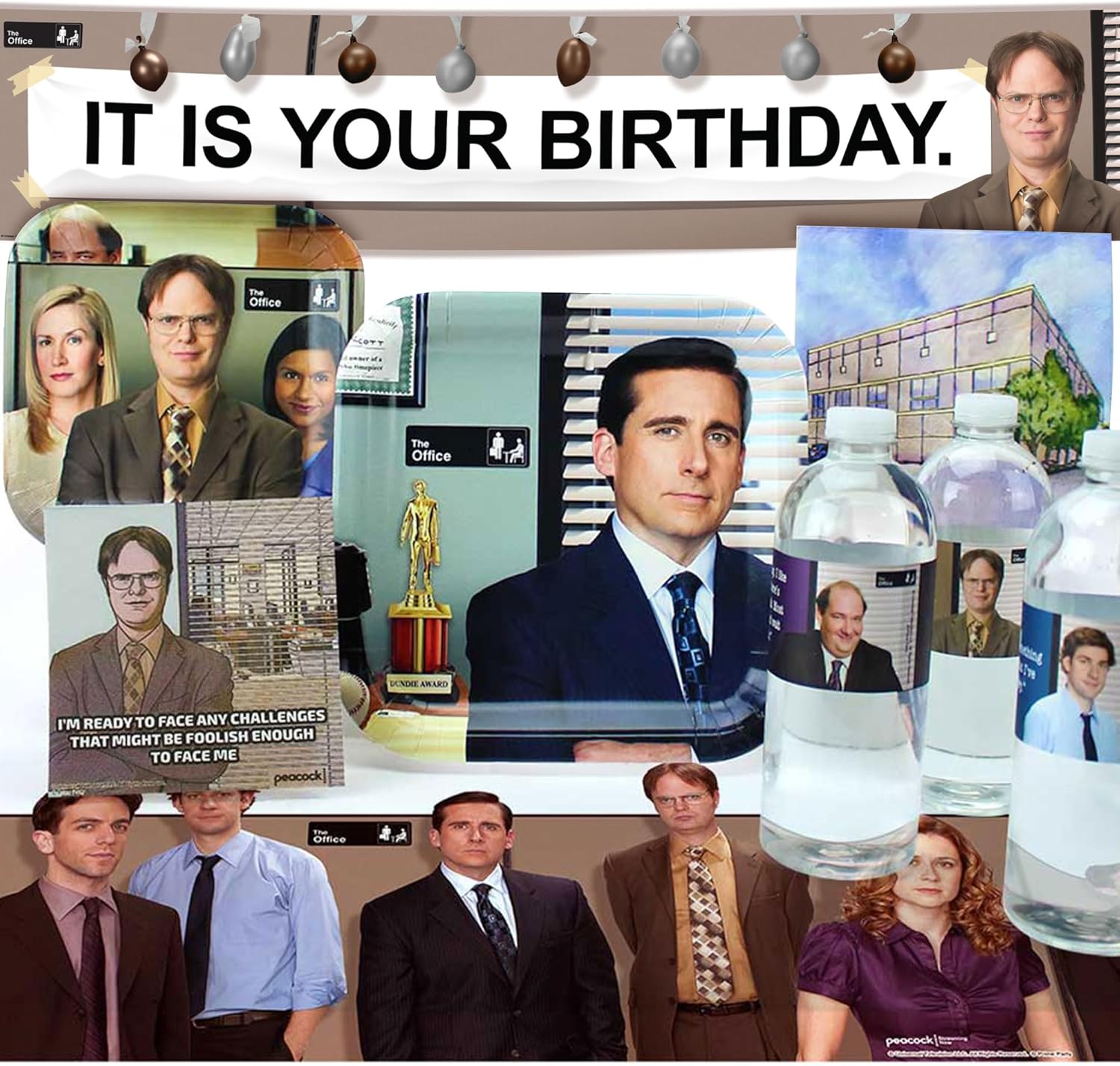 Amazon.com: The Office (Standard Pack for 8) Party Kit: Dunder Mifflin ...