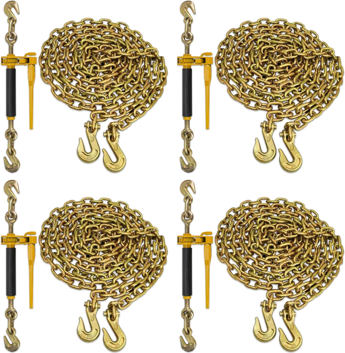 Amazon.com: NCC · Heavy Duty · (4) G70 3/8" x 10' Transport Chain & (4 ...