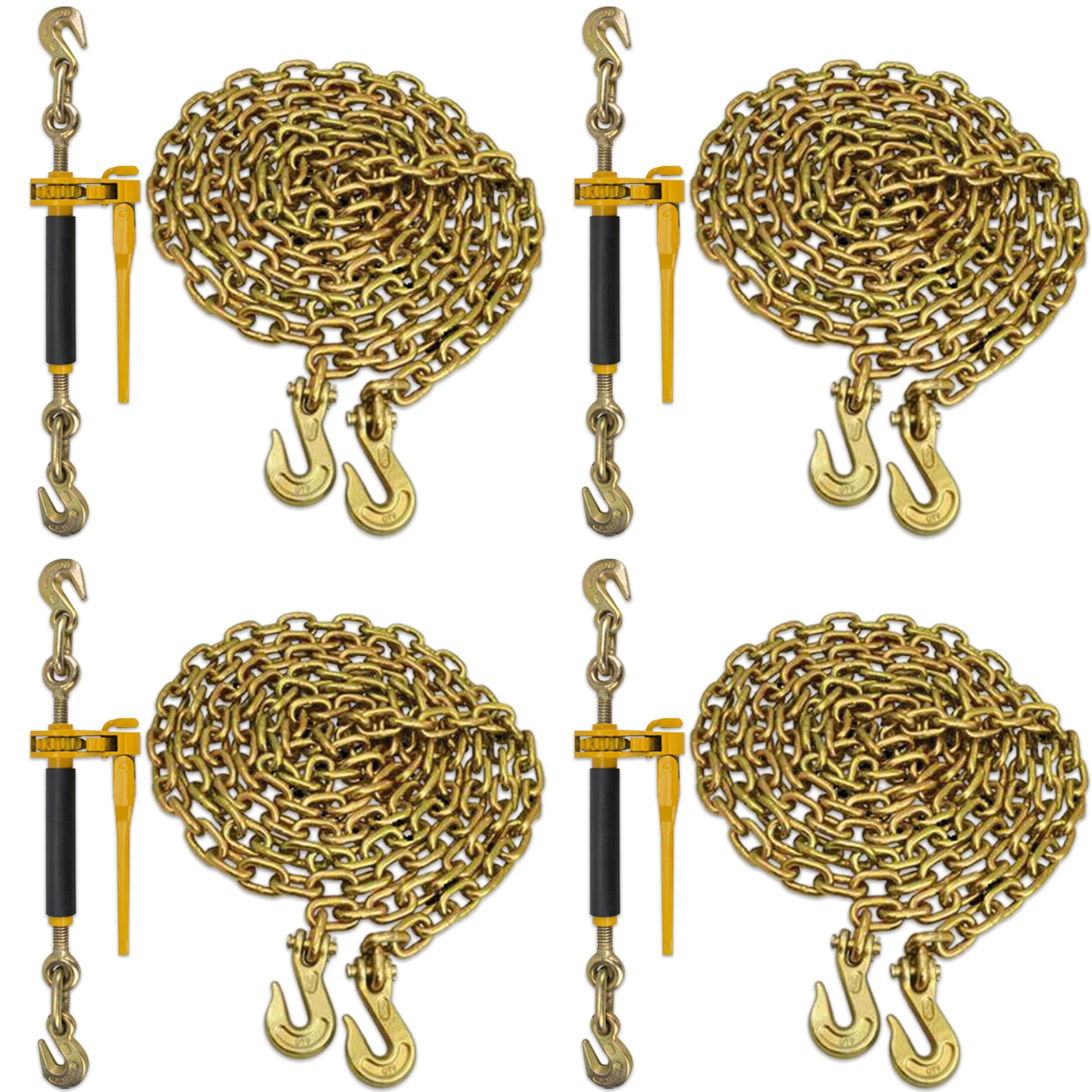 Amazon.com: NCC · Heavy Duty · (4) G70 3/8" x 10' Transport Chain & (4 ...