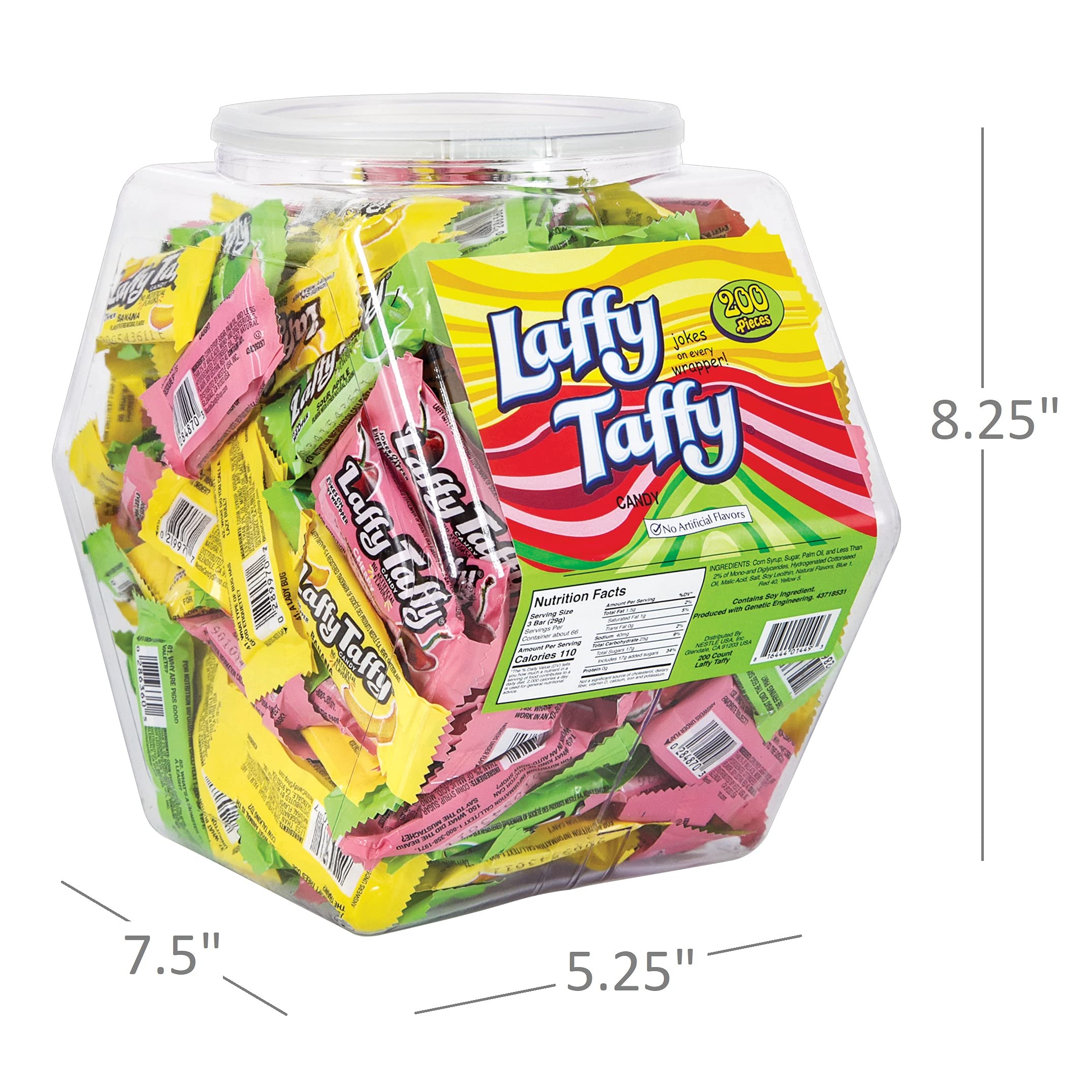Laffy Taffy Candy Laffy Taffy Bulk Variety Pack of 200 Mini Bars ...