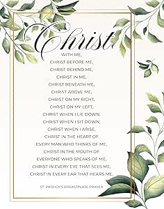 Amazon.com: H+CO Inspired St Patrick's Breastplate Prayer Wall Art ...