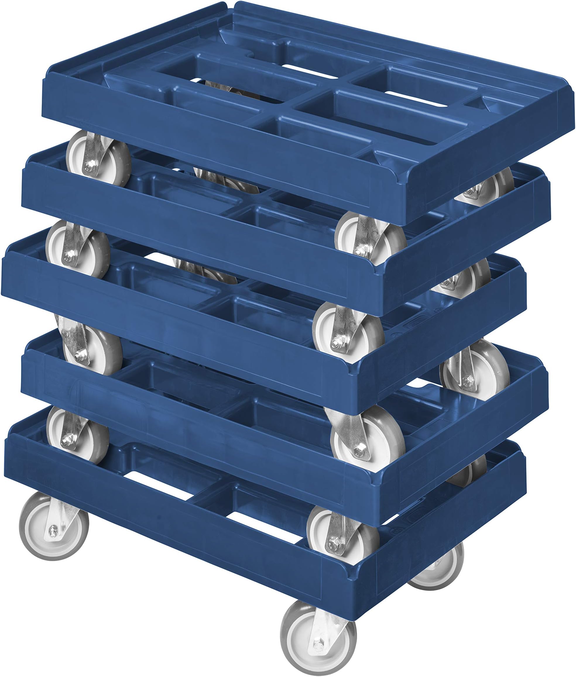 Transportroller für Kisten 60 x 40 cm mit 4 Lenkrollen in blau : Amazon ...