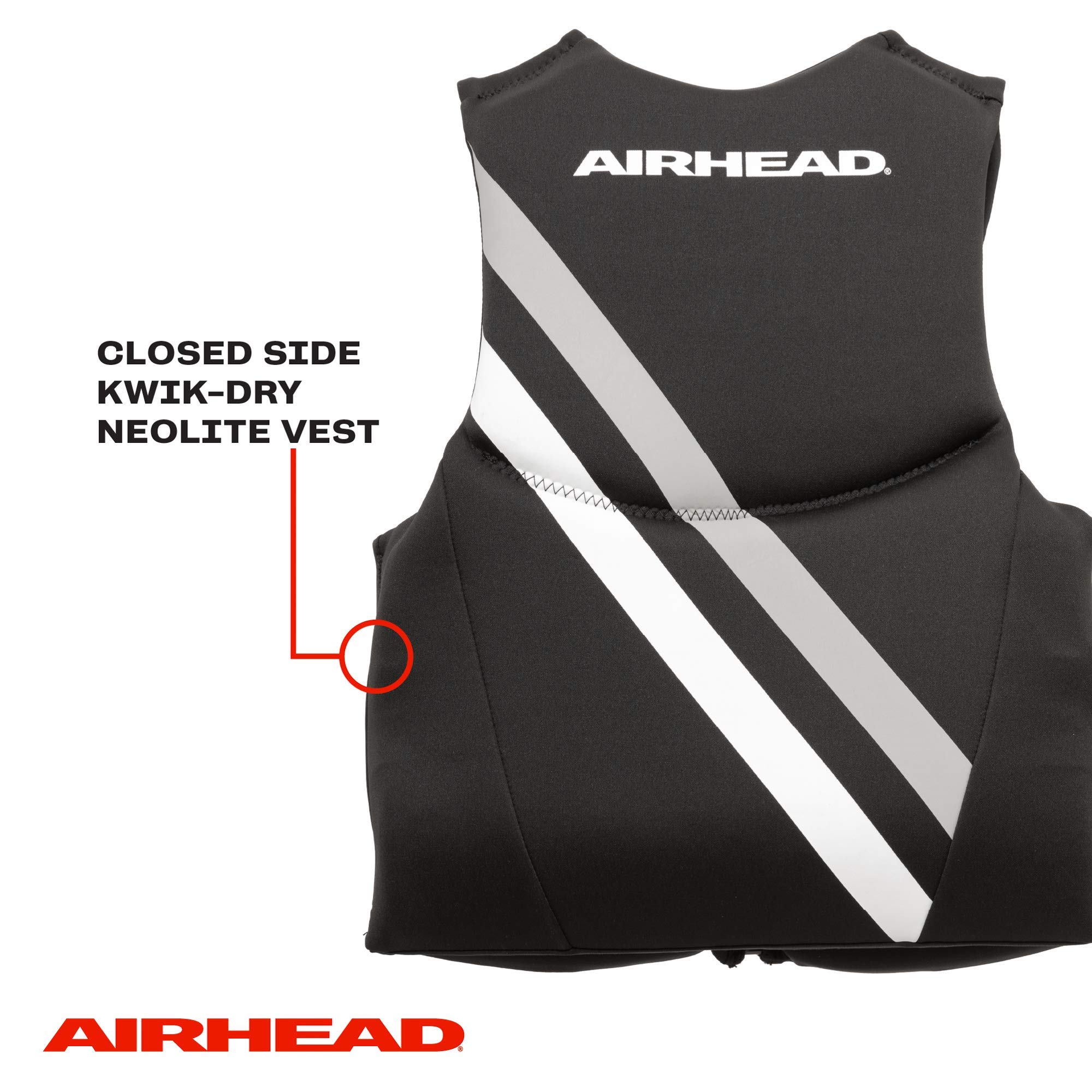 Snapklik.com : Airhead Orca Neoprene Kwik-Dry Neolite Life Jacket