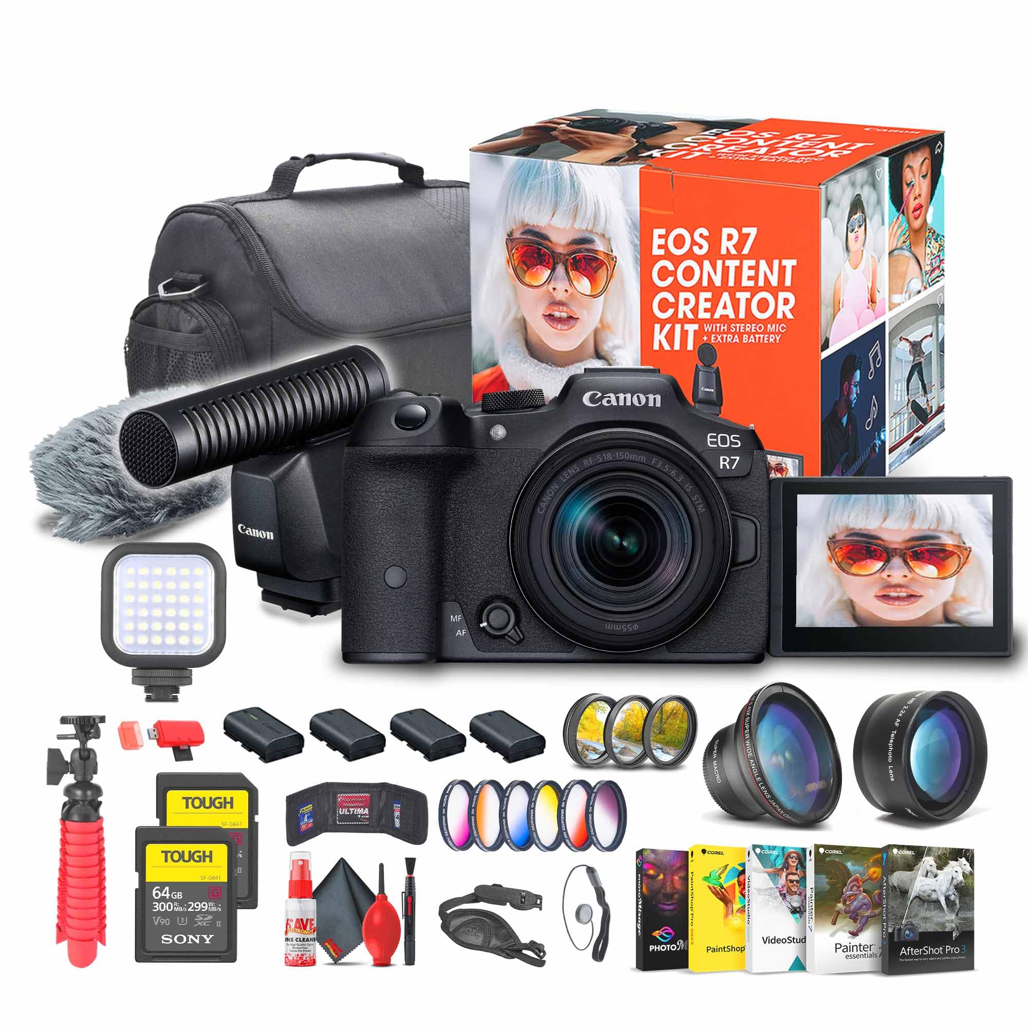 Amazon.com: Canon EOS R7 Mirrorless Camera with 18-45mm Lens Content ...