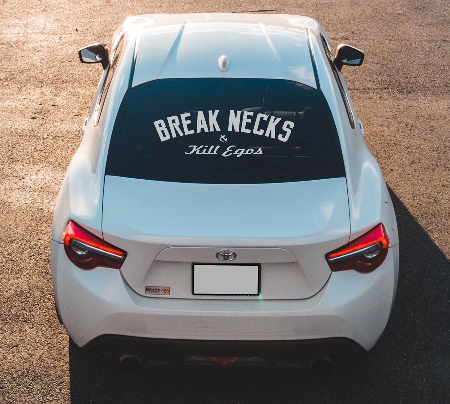 Amazon.com: Break Necks Kill Egos Stance Royal Windshield car Sticker ...