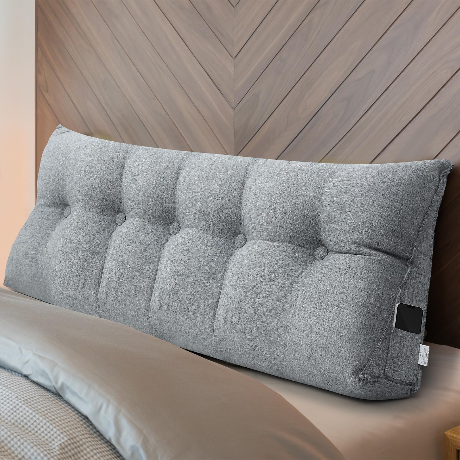 Amazon.com: Large Headboard Wedge Pillow Bed Reading Pillow for Headboard Twin/Queen/King Size ...