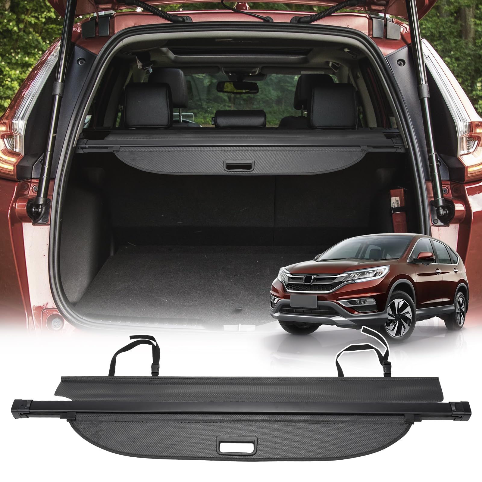 Cargo Cover for 2023 2024 2025 Honda CRV Accessories Black Retractable ...