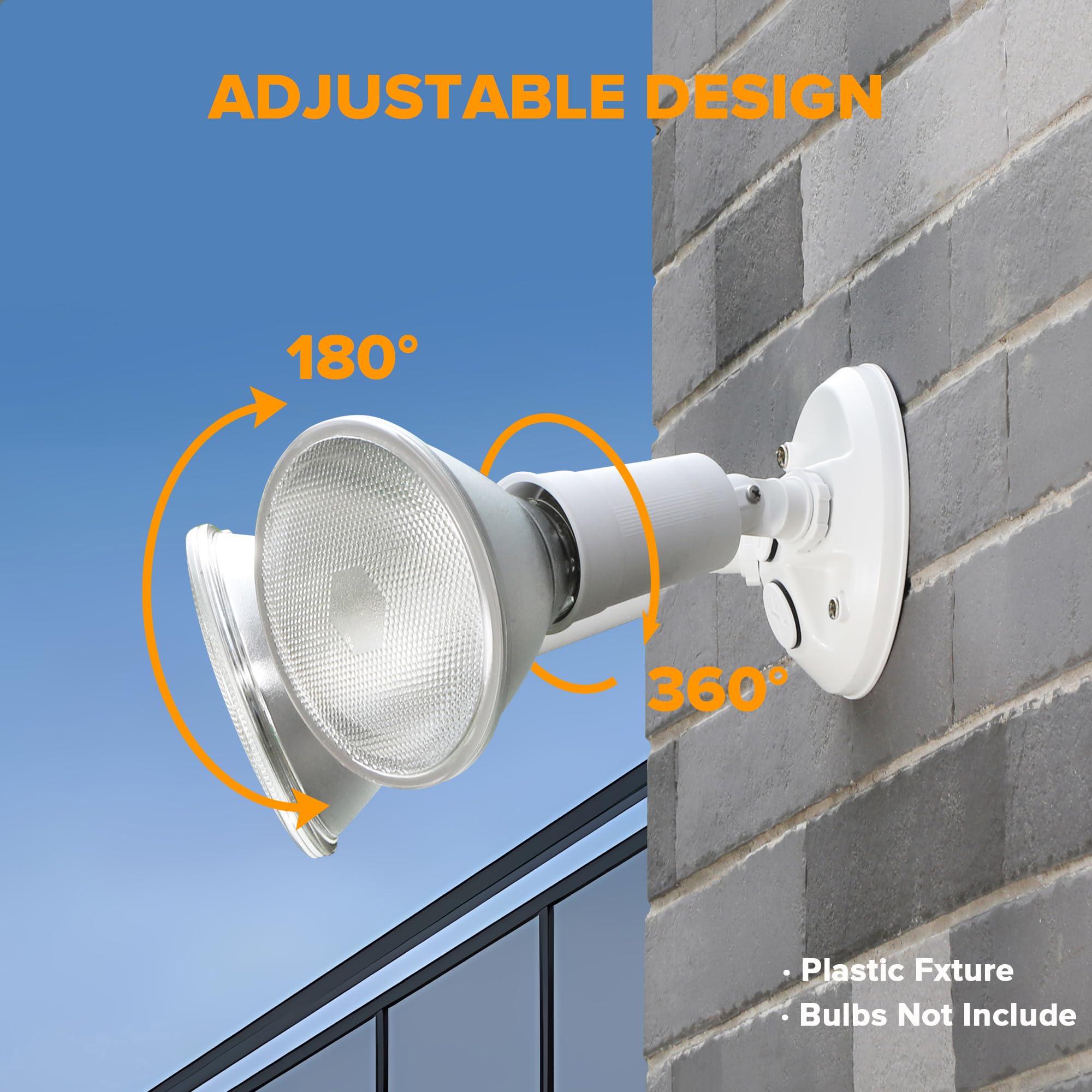Snapklik.com : 4 Pack Adjustable Twin Par Holder Outdoor Flood Lights ...