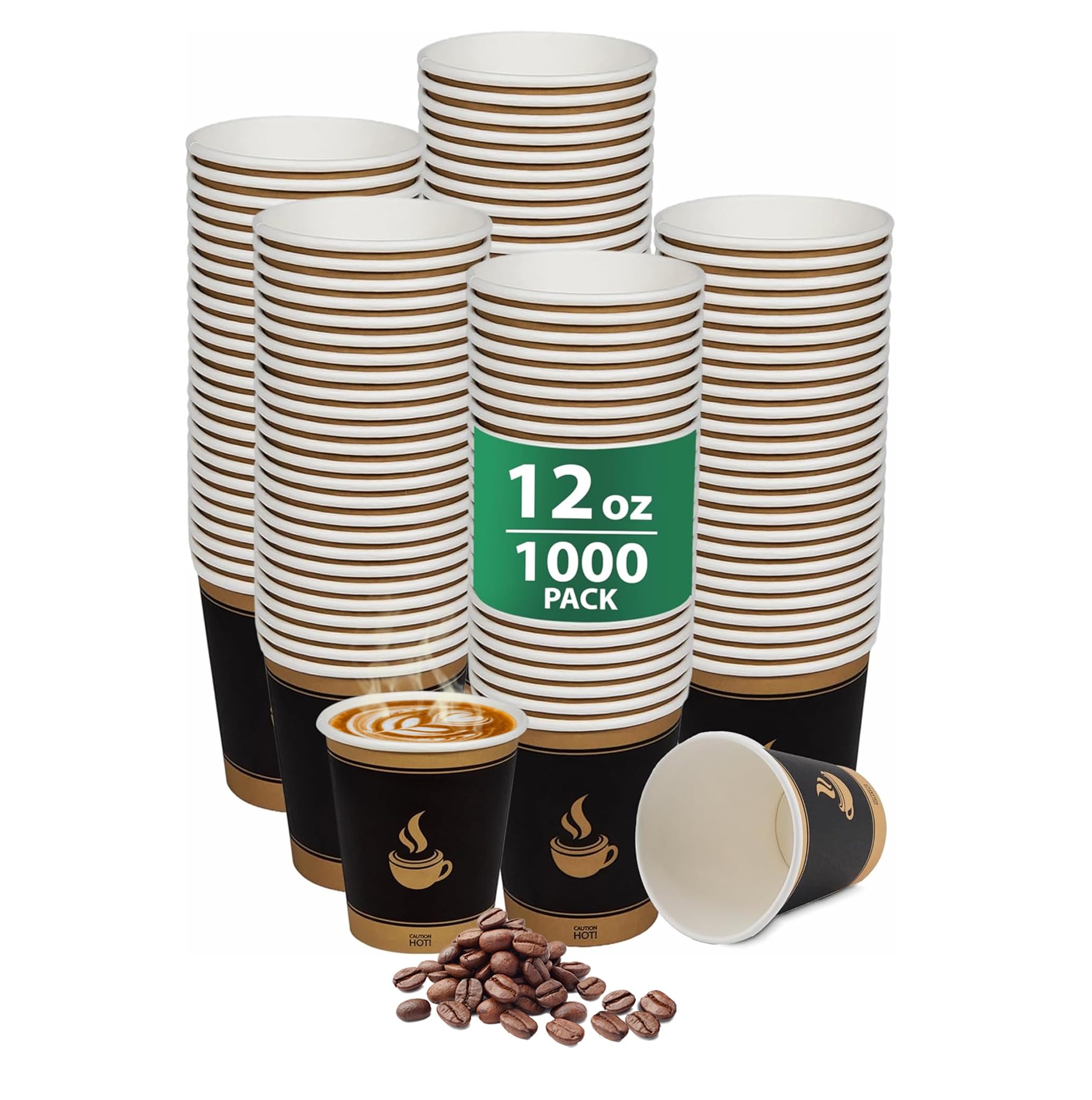 Morning Dew (12 oz, 1000 ct) Hot Paper Cup, to Go Hot Coffee Cups ...