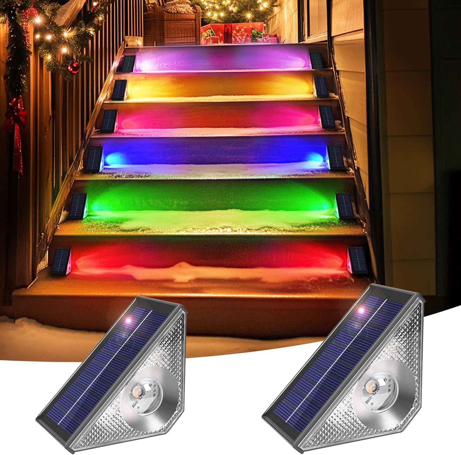 SOLPEX Solar Step Lights for Outside,Step Lights Outdoor Solar Powered ...