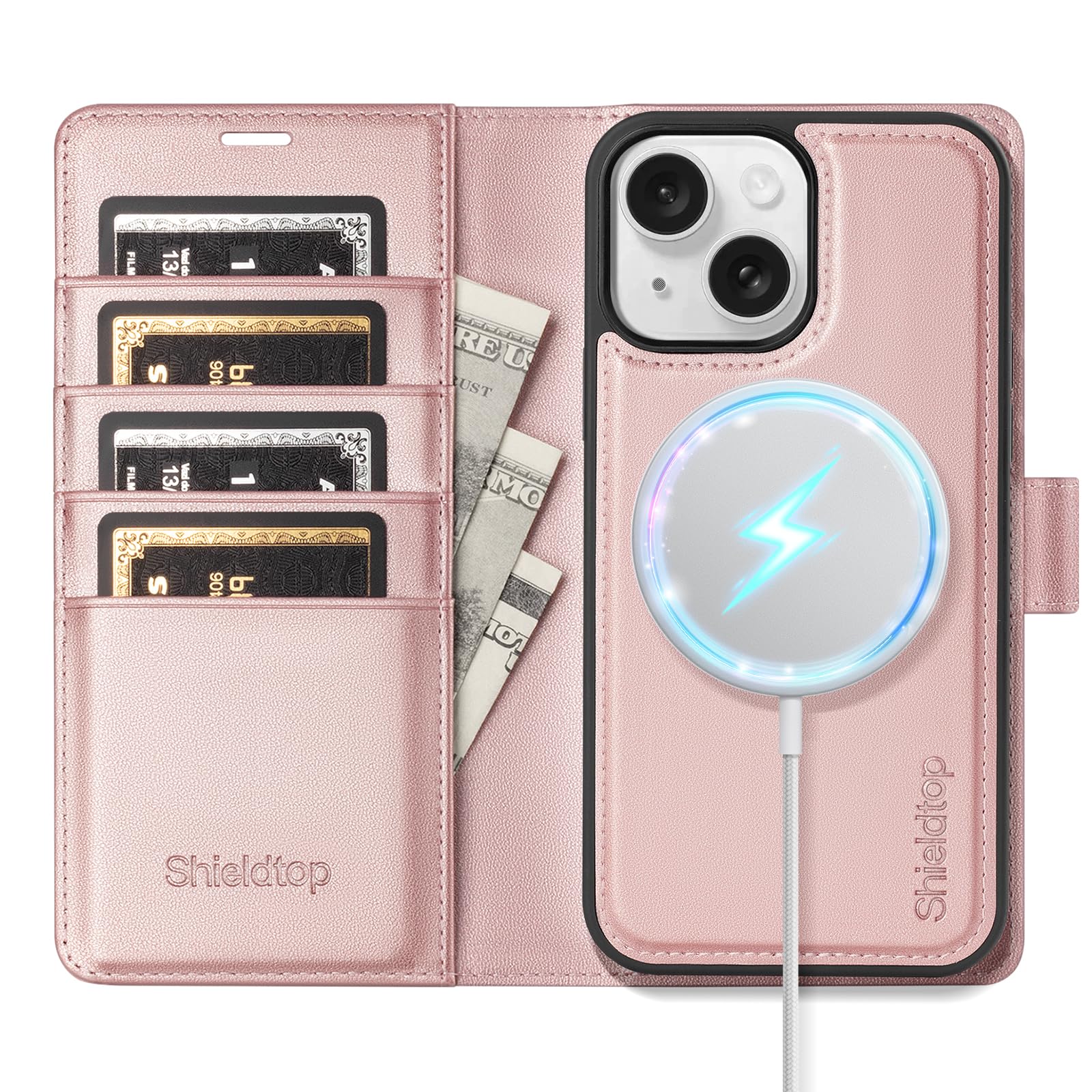Amazon.com: Shieldtop Compatible Magsafe Magnetic 2 in 1 Detachable iPhone 13 Wallet Case with ...