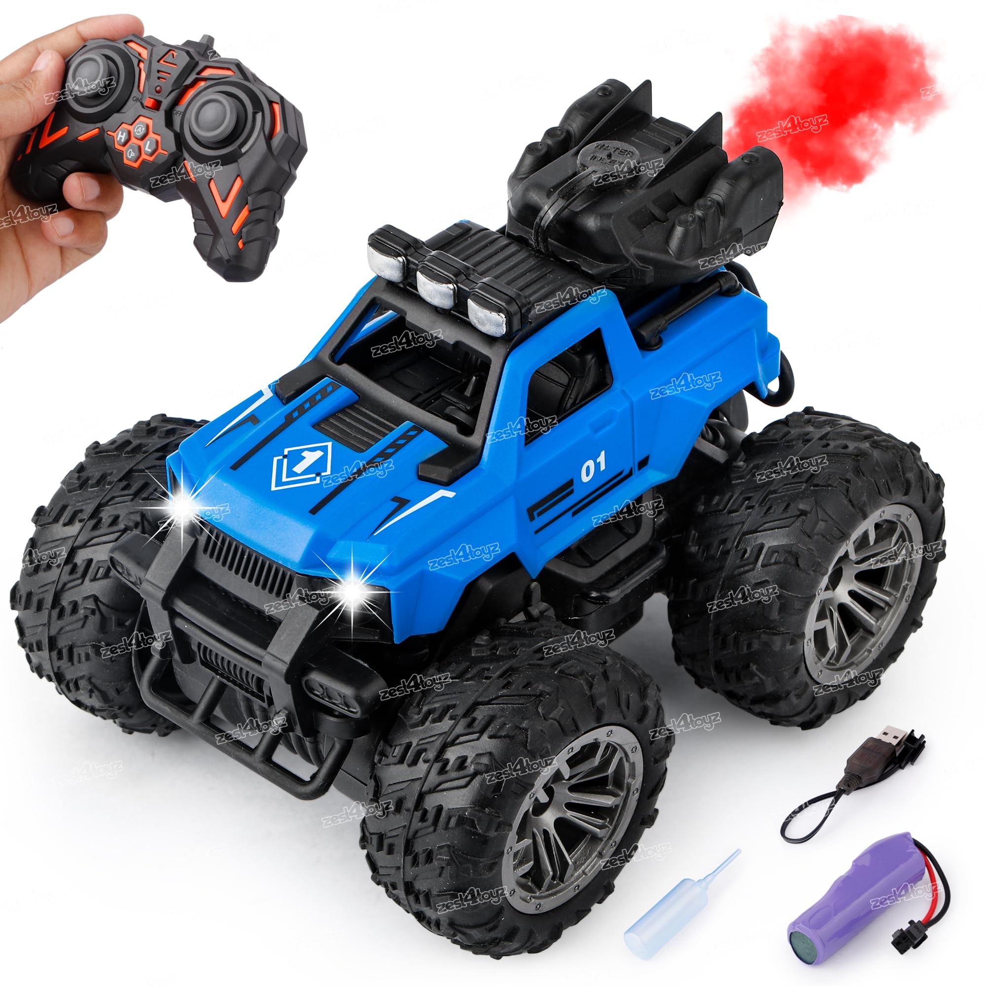 Zest 4 Toyz Remote Control Car for Kids with Mist Smoke Effect 4 Wd ...