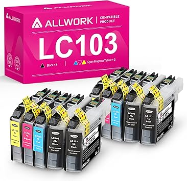 Amazon.com: ALLWORK Compatible LC103XL LC101XL Ink Cartridge ...