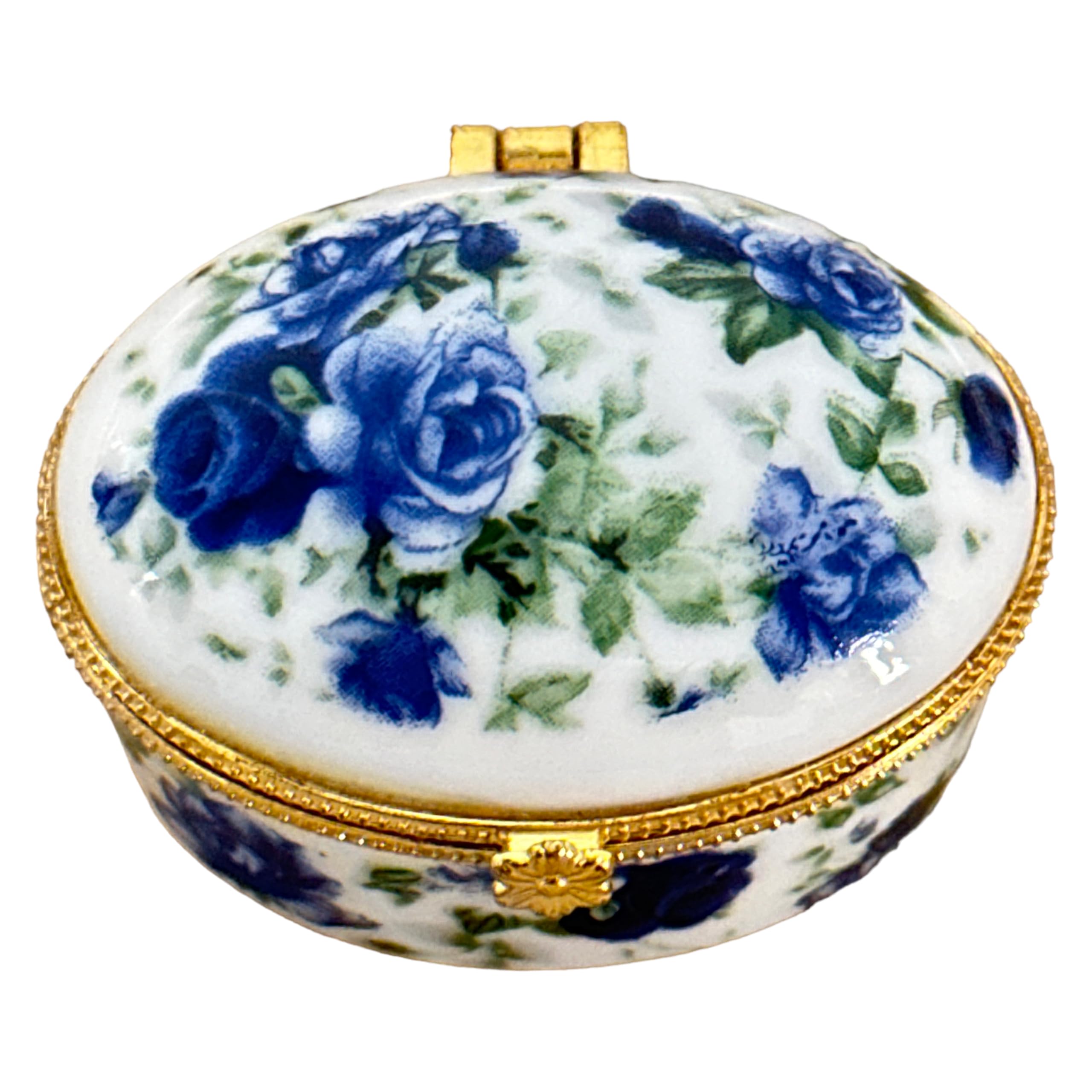 Amazon.com: Evenchae Miniature Porcelain Box with Hinged Lid - Jewelry ...