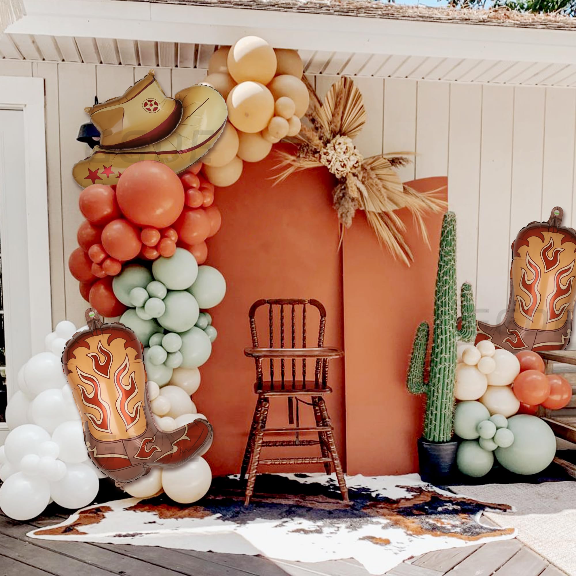 Snapklik.com : 4 Pcs Western Themed Party Balloons Western Boot ...