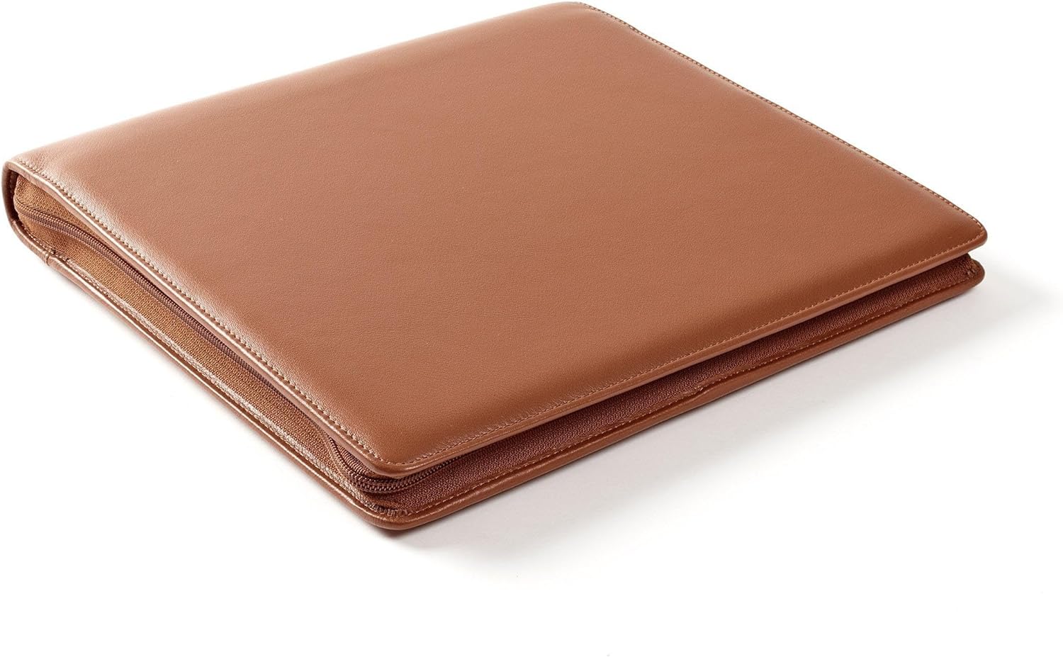 Leatherology Padfolio de coñac y carpeta de 3 anillas con bolsillo ...