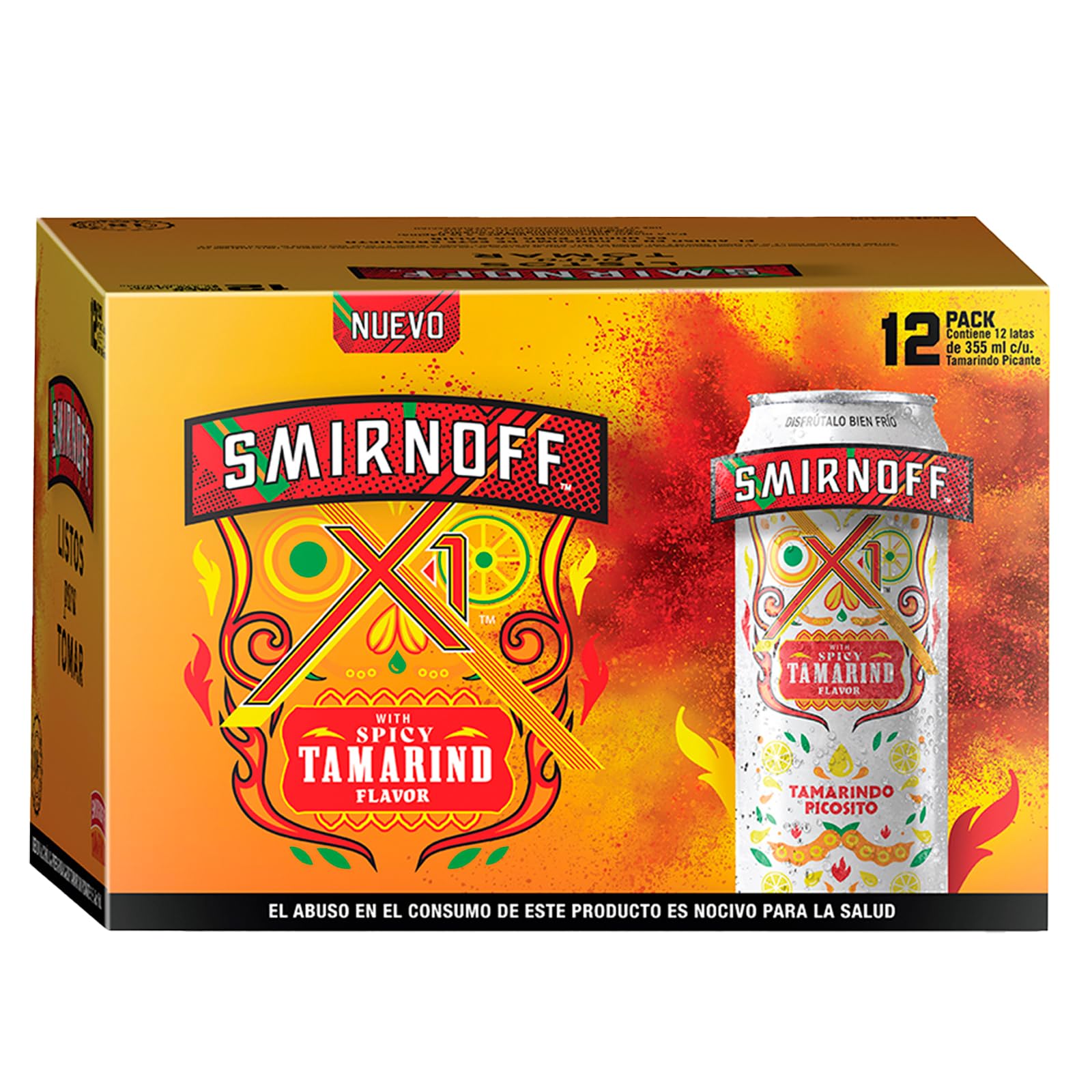 Smirnoff X1 Tamarindo Picosito Bebida Alchólica 12 Pack Lata 355 ml ...