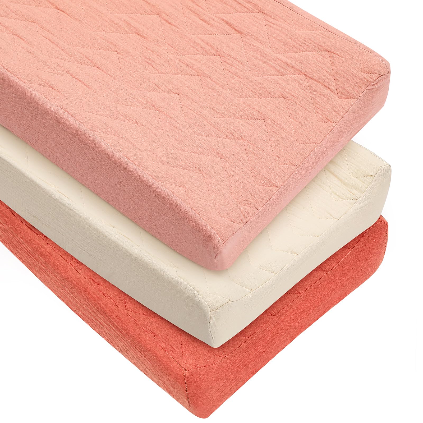 Amazon.com: Peryiter 3 Pack Changing Pad Cover Muslin Diaper Changing ...