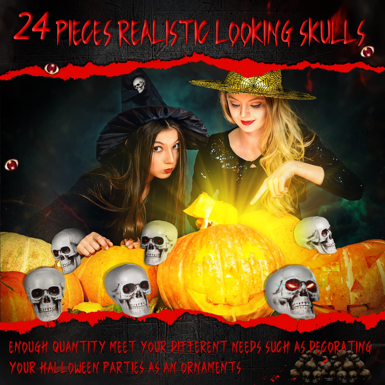 Halloween Skulls Decoration Realistic Looking Skulls Head Fake Human ...